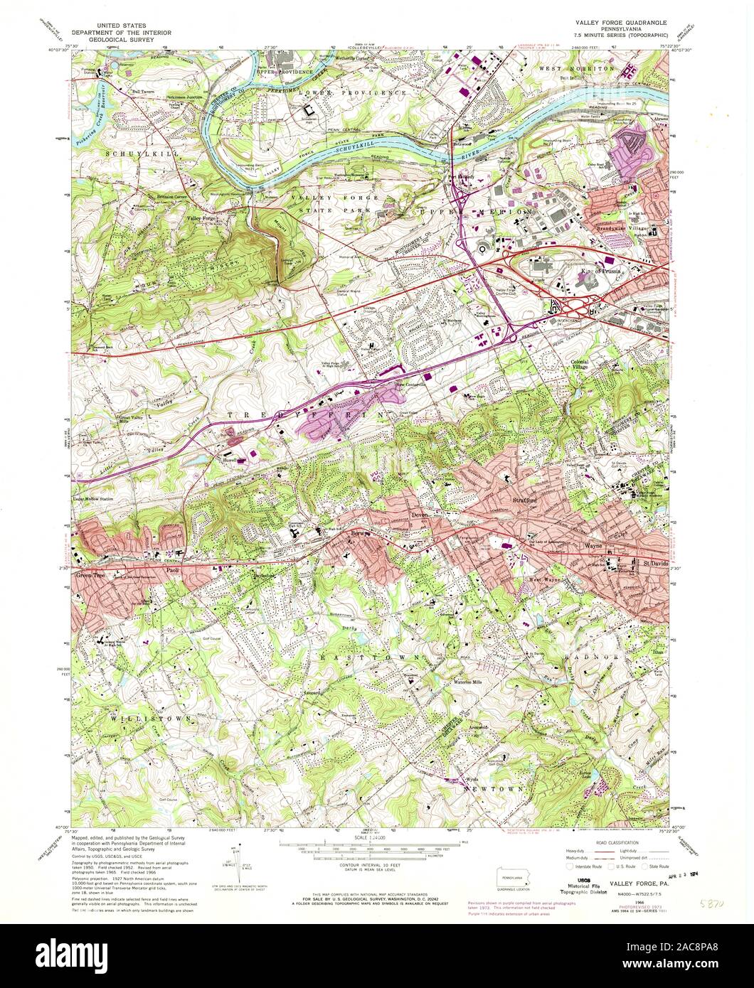 Map of valley forge hi-res stock photography and images - Alamy
