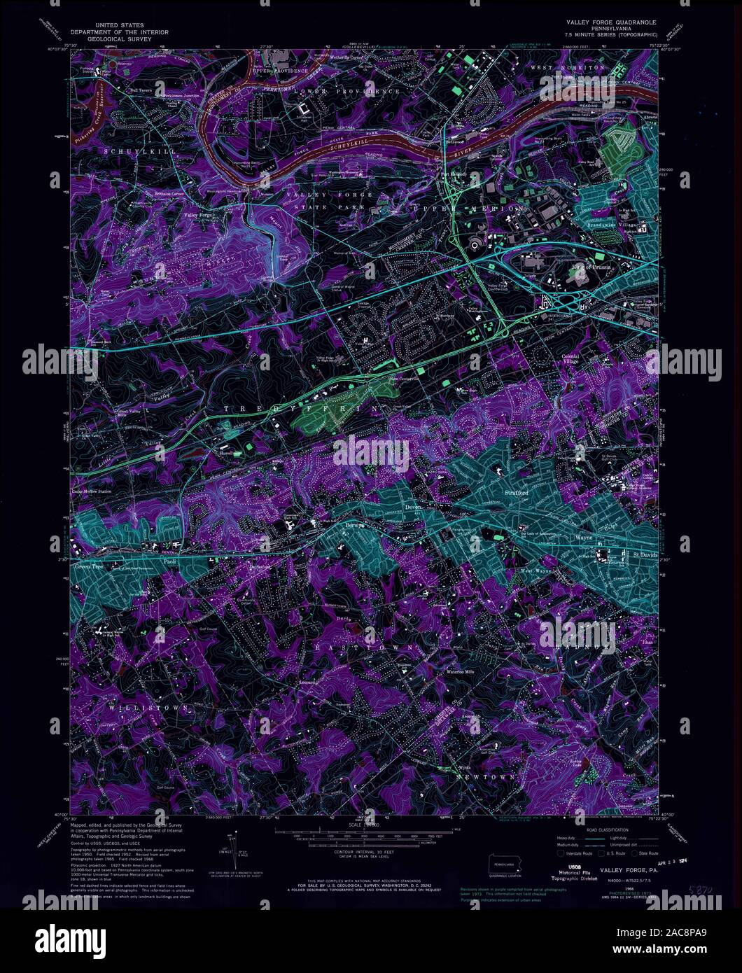 Map of valley forge hi-res stock photography and images - Alamy