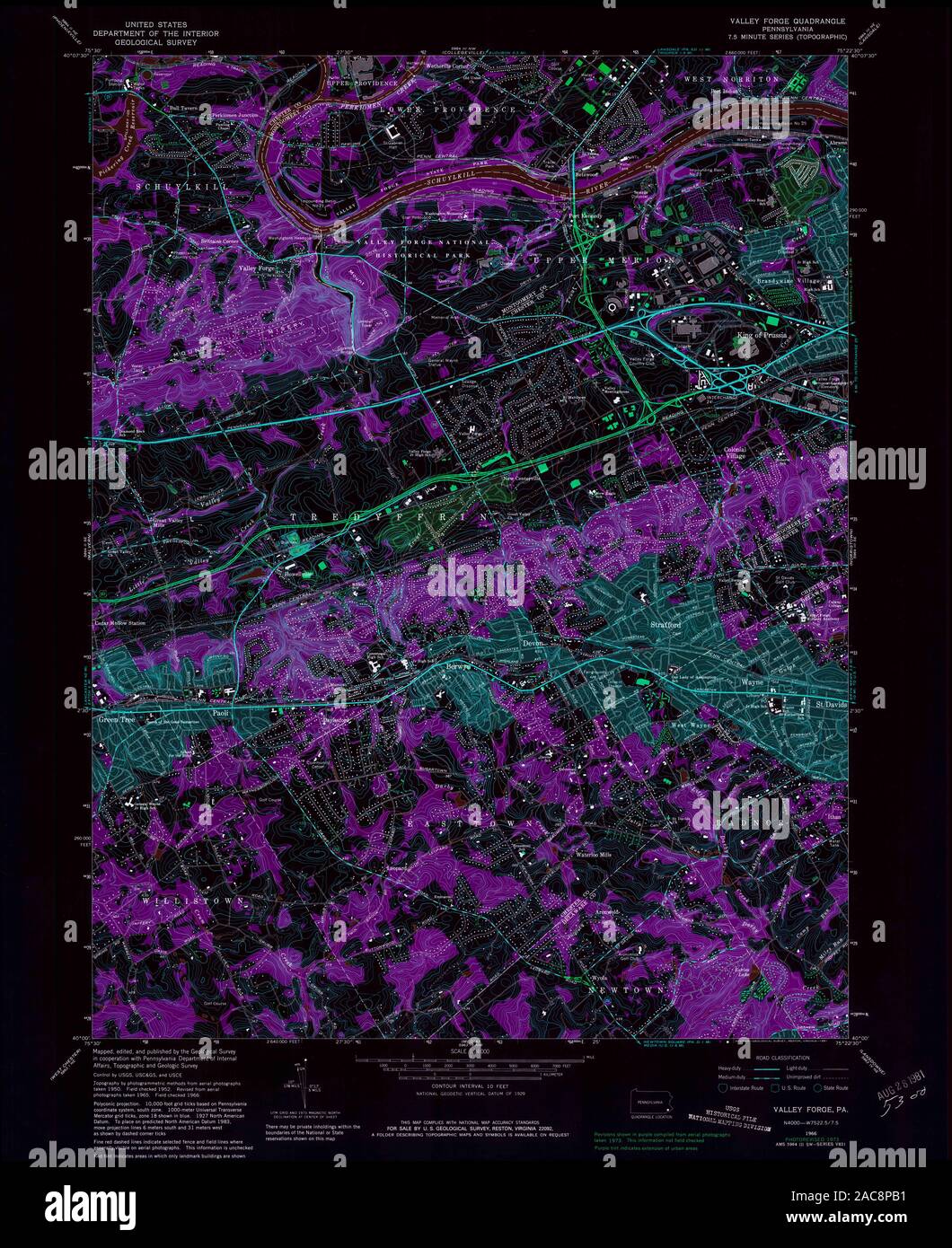 Map of valley forge hi-res stock photography and images - Alamy