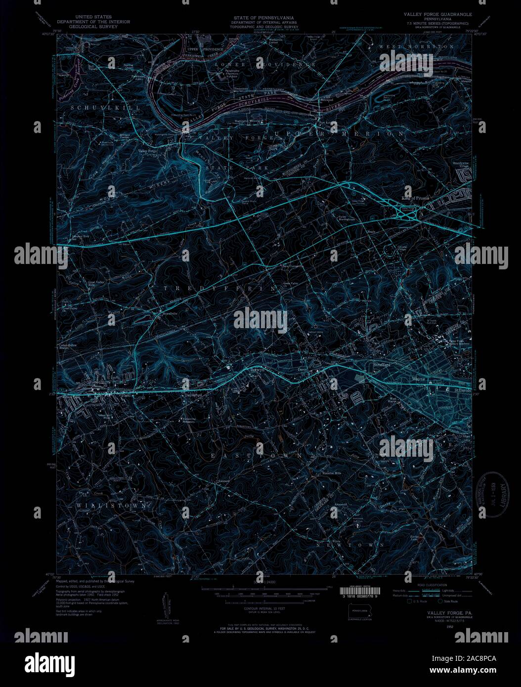 Map of valley forge hi-res stock photography and images - Alamy