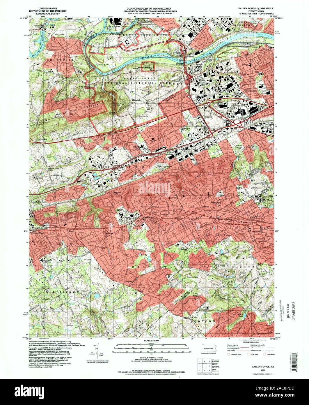 Map of valley forge hi-res stock photography and images - Alamy