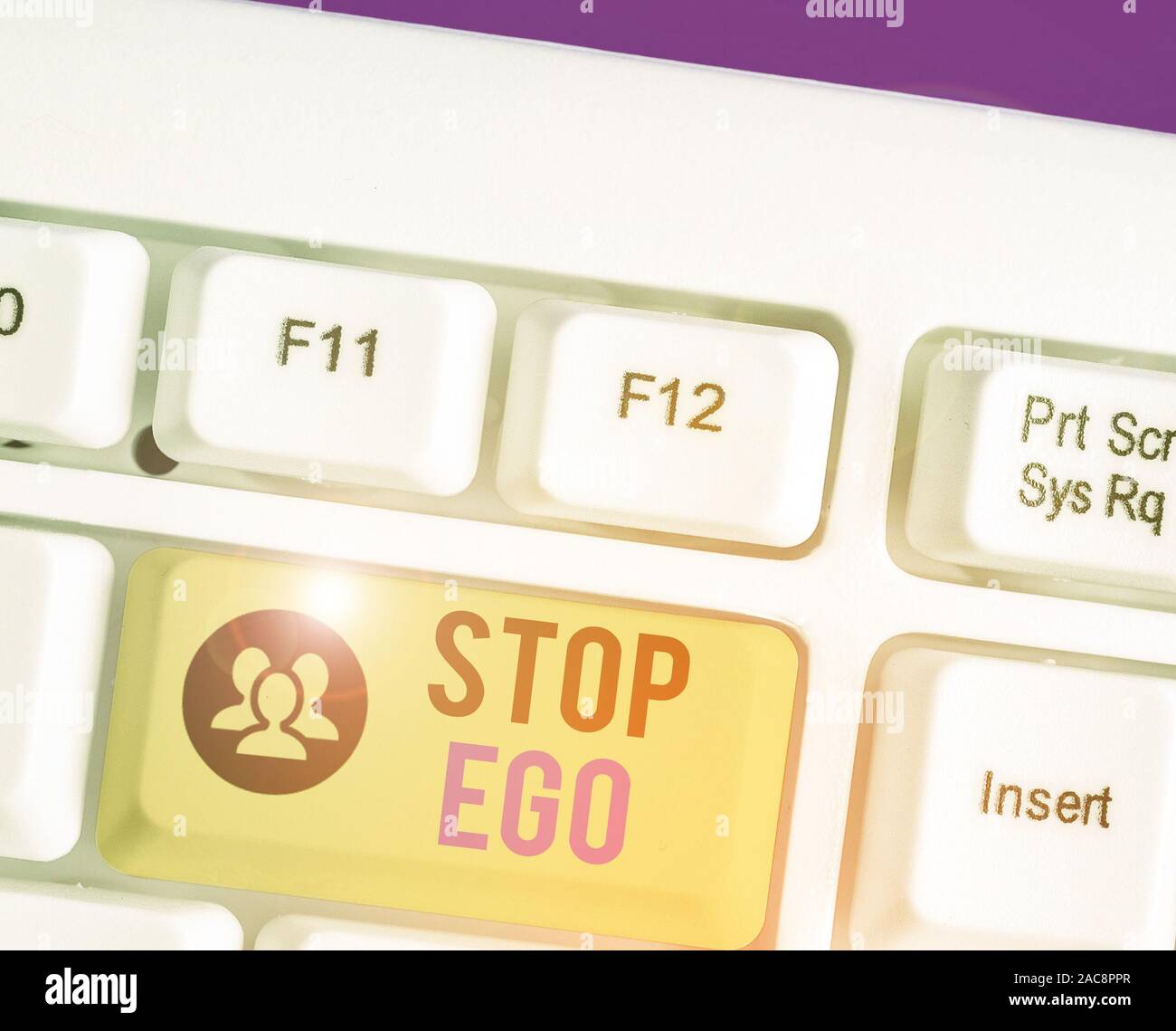 Conceptual hand writing showing Stop Ego. Concept meaning Control your ...