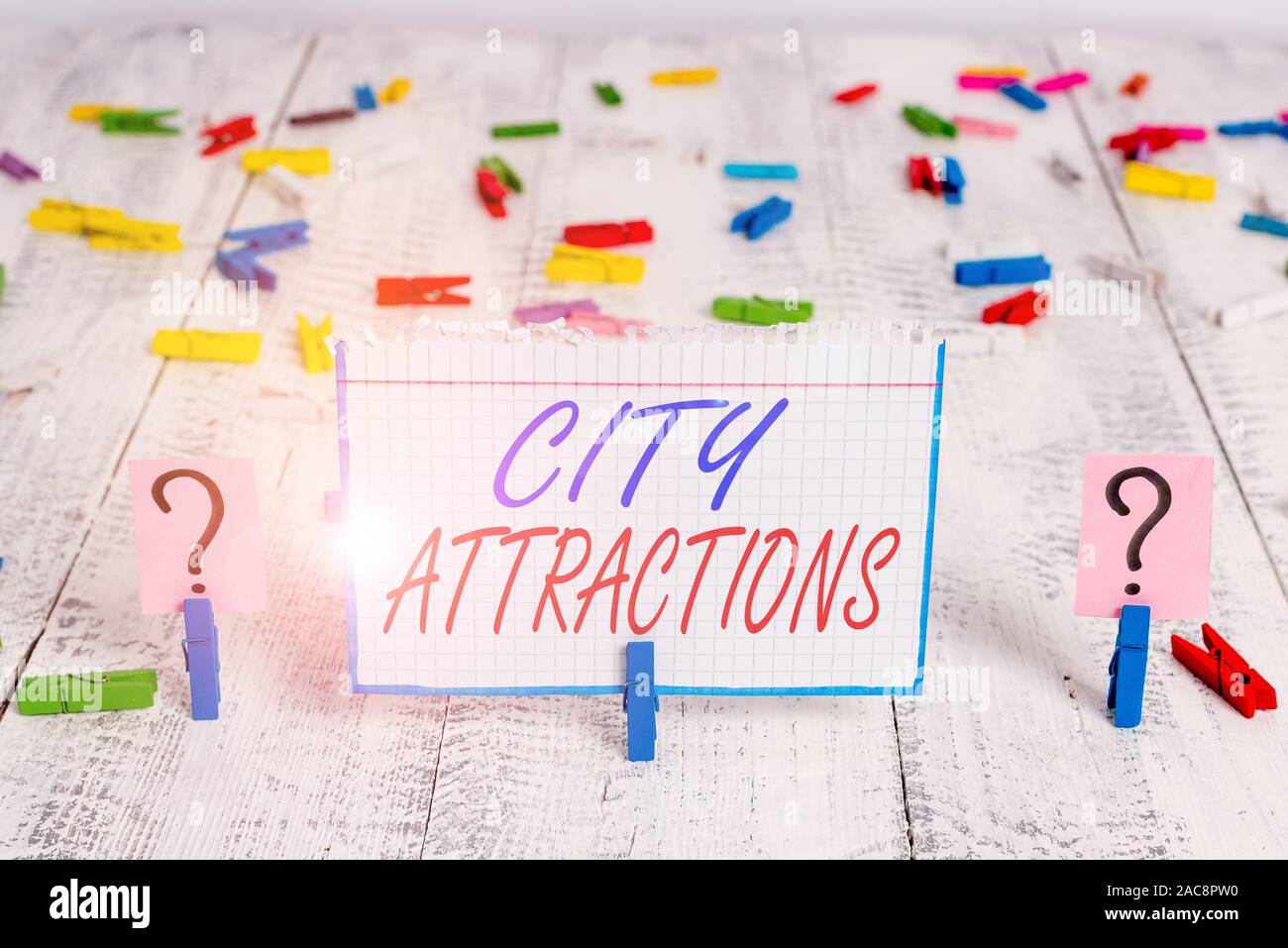 Conceptual hand writing showing City Attractions. Concept meaning place ...