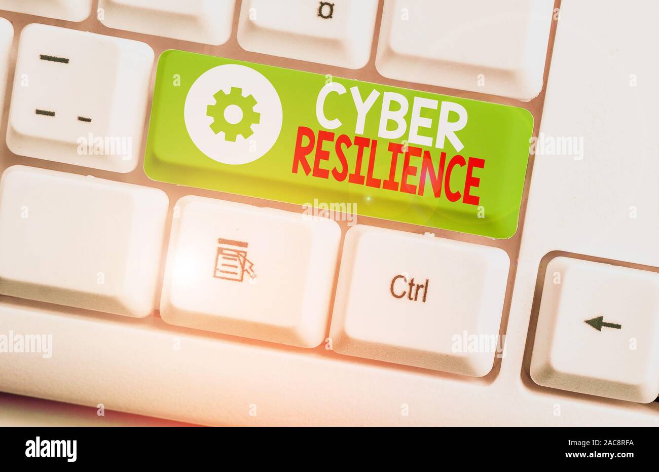 Text sign showing Cyber Resilience. Business photo showcasing measure ...