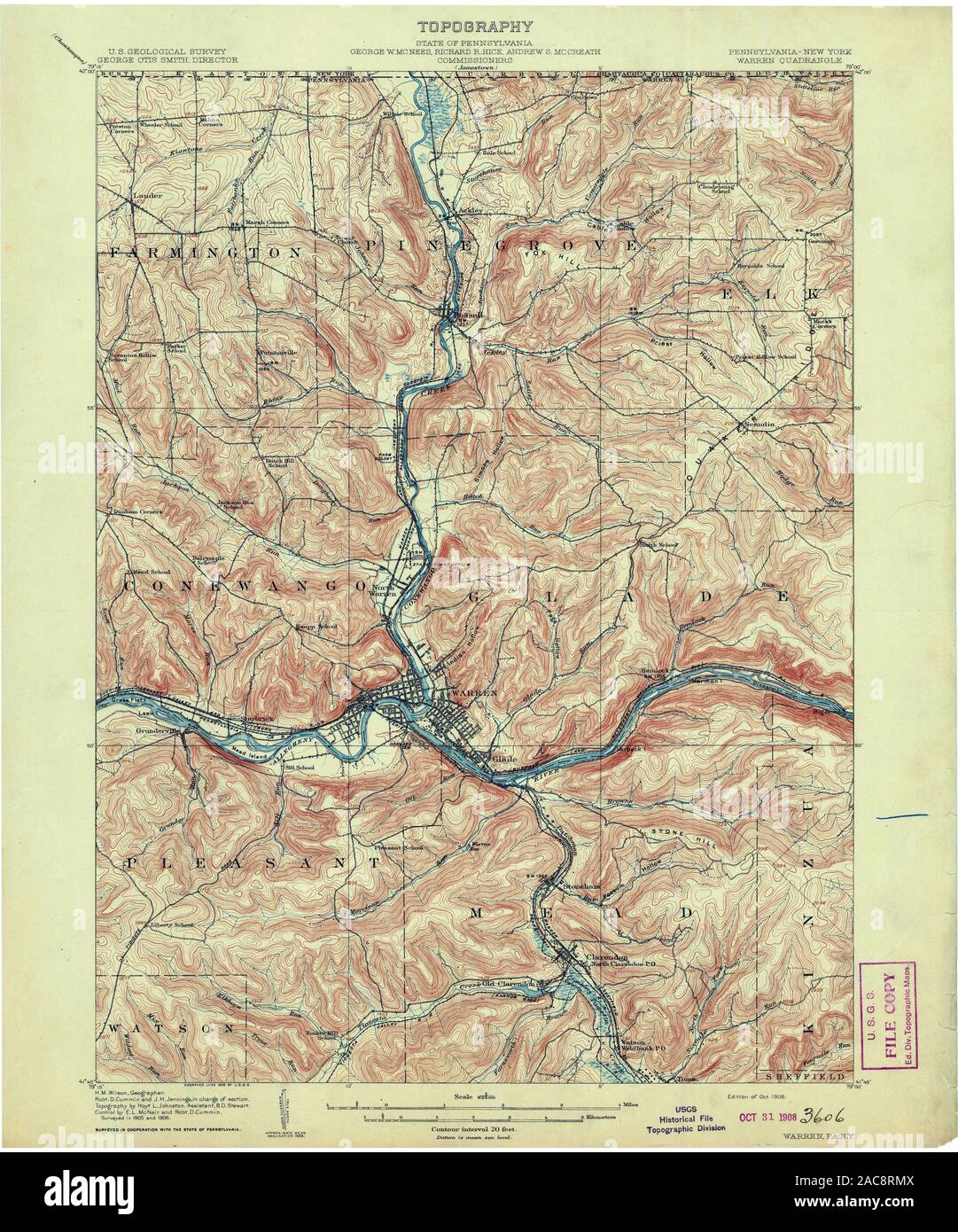 Warren pennsylvania map hi-res stock photography and images - Alamy