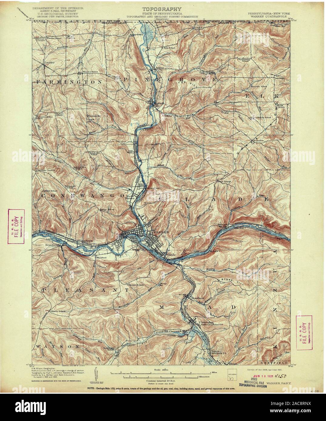 Warren pennsylvania map hi-res stock photography and images - Alamy
