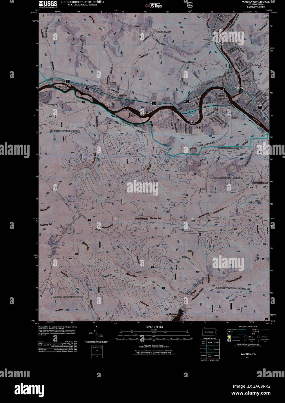 Warren pennsylvania map hi-res stock photography and images - Alamy