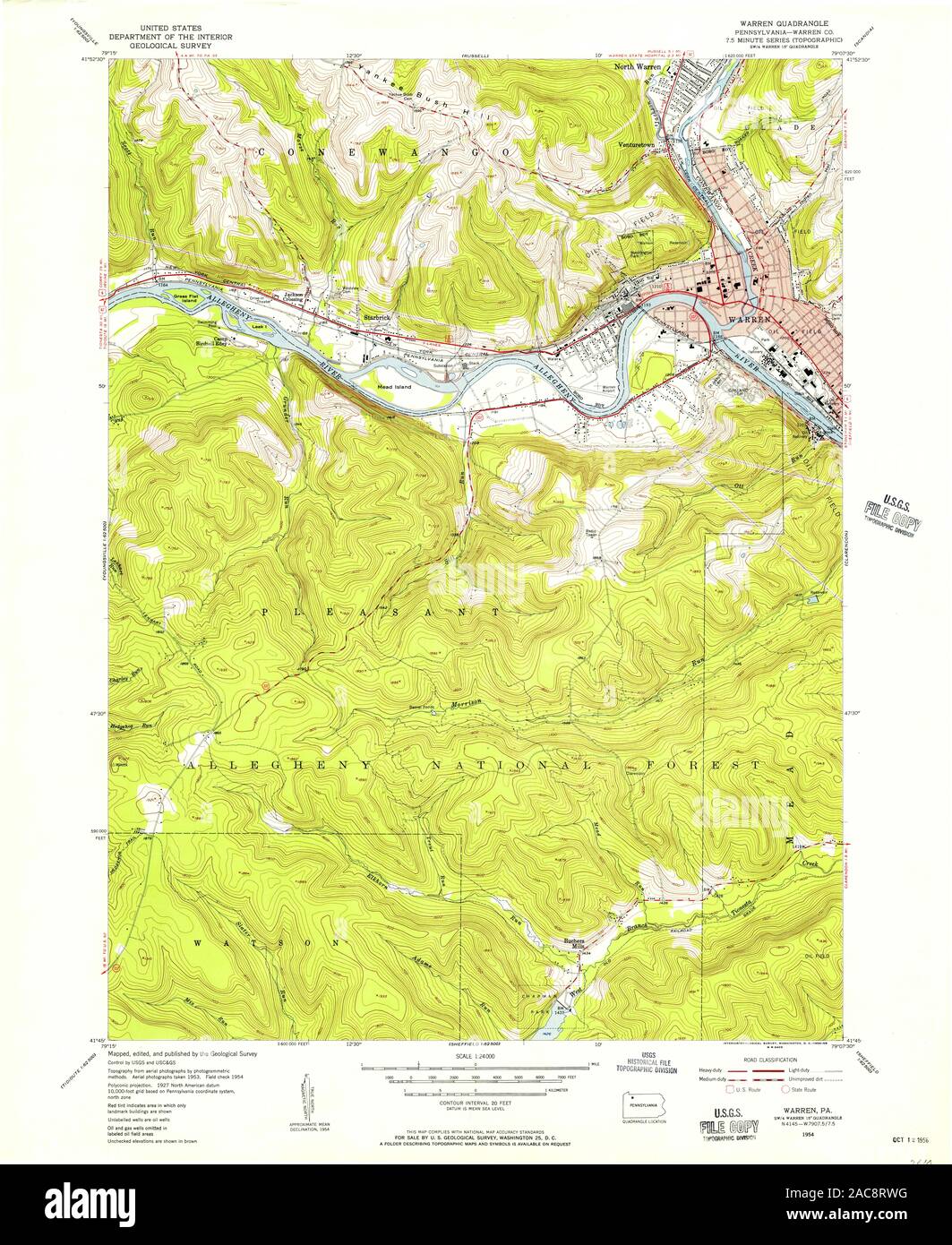 Warren pennsylvania map Cut Out Stock Images & Pictures - Alamy