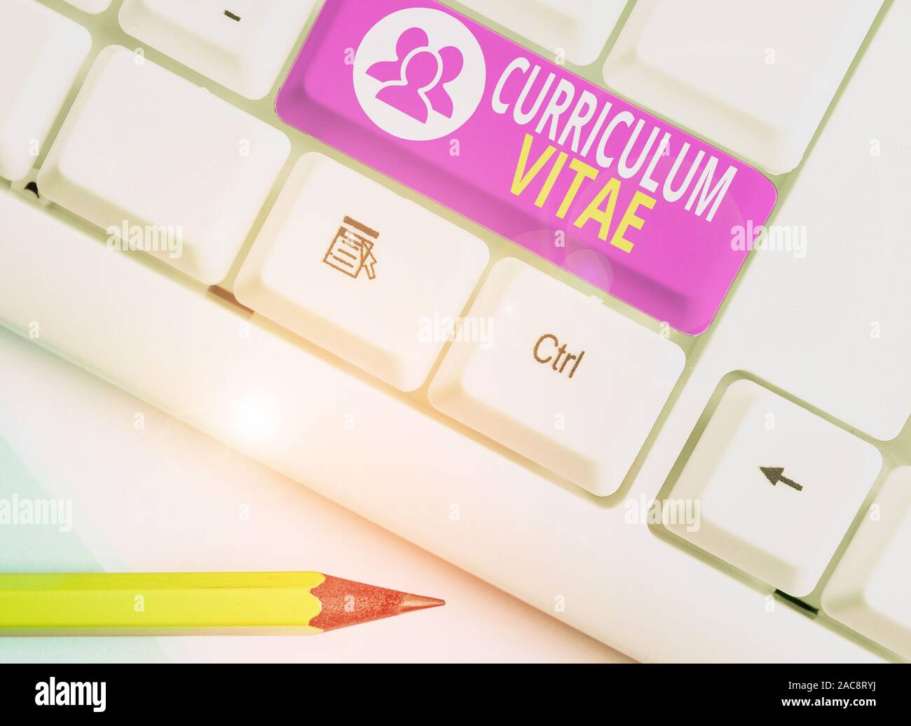 Word writing text Curriculum Vitae. Business photo showcasing a brief ...