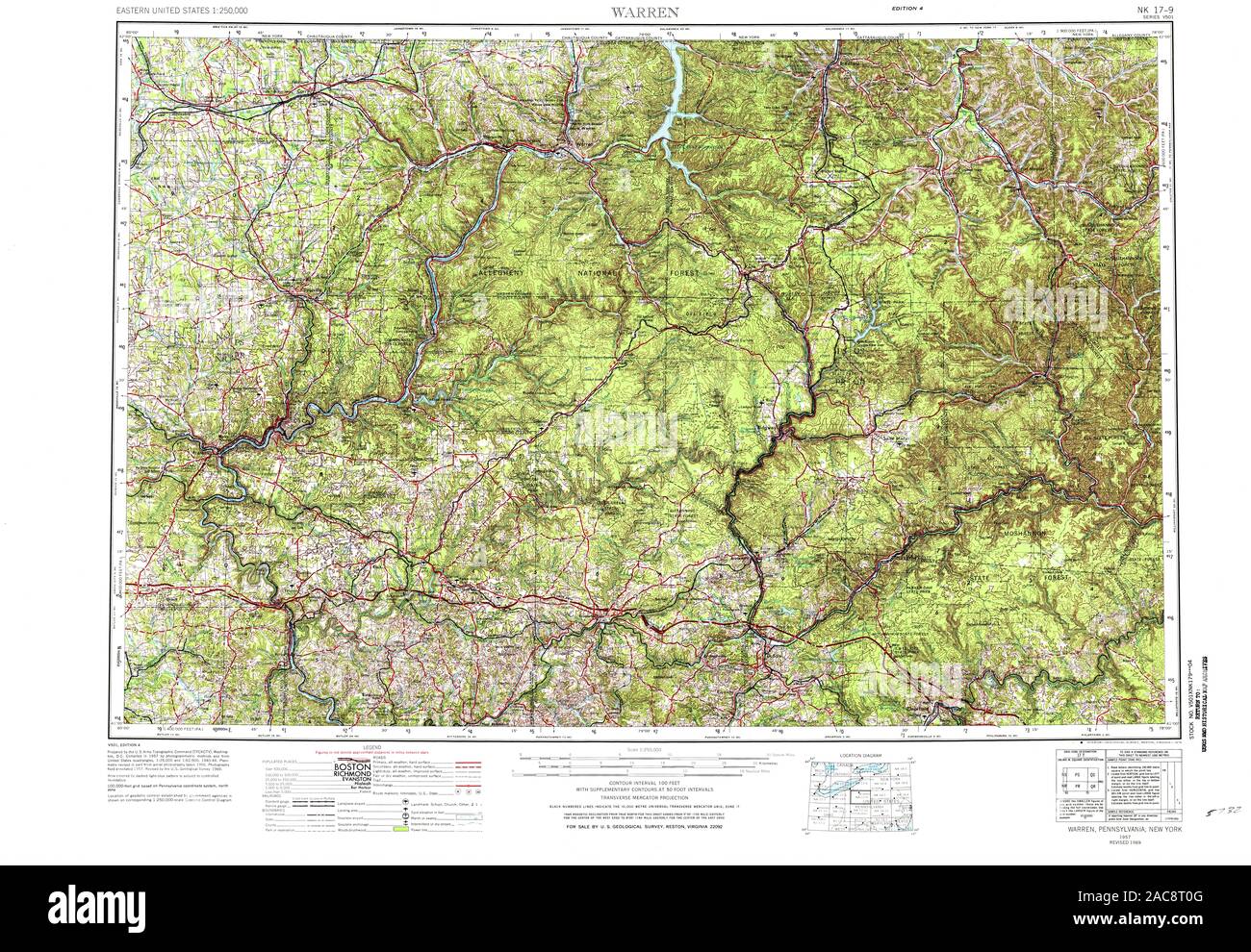 Warren pennsylvania map hi-res stock photography and images - Alamy
