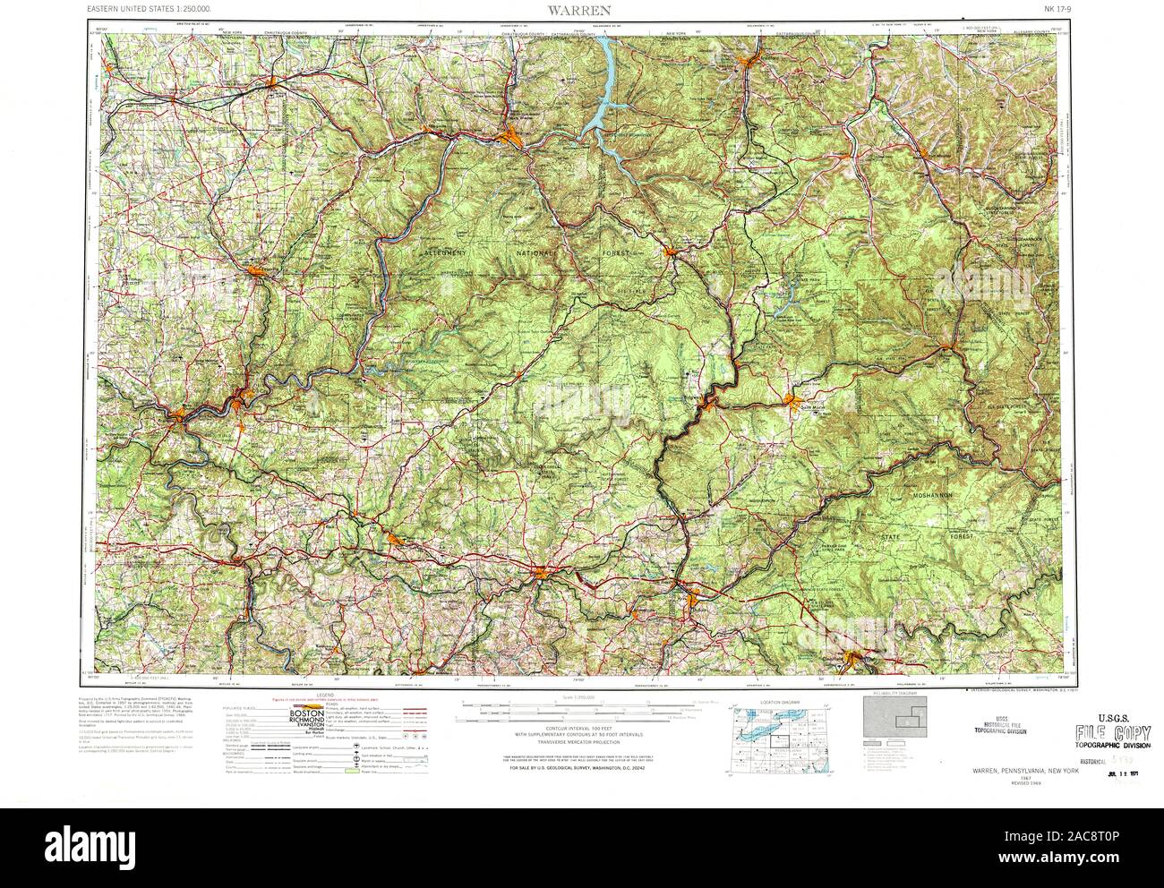 Warren pennsylvania map hi-res stock photography and images - Alamy