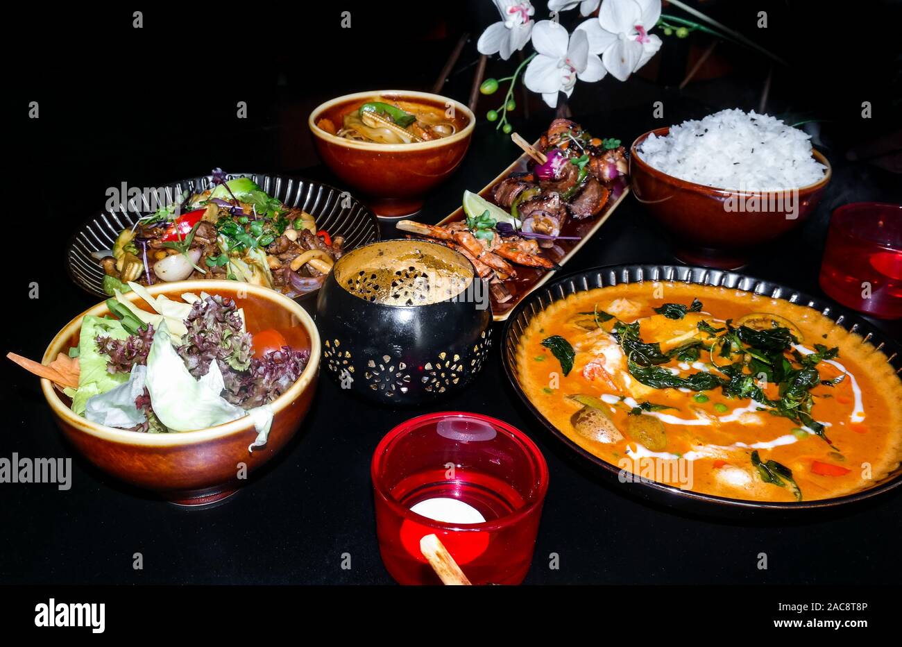 Delicious Asian food - A collection of different Asian dishes Stock ...