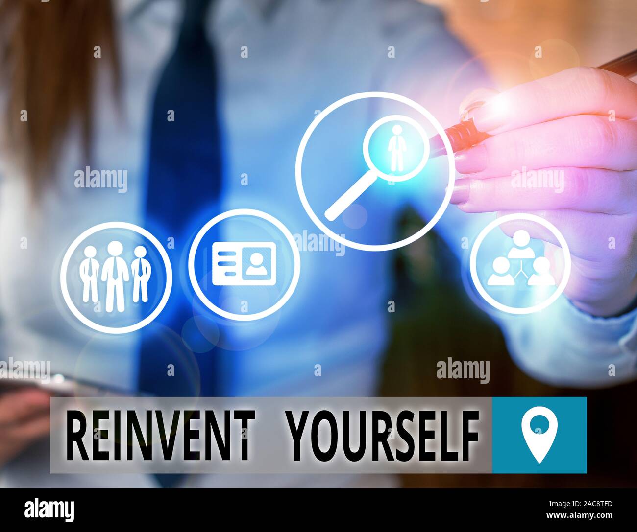 Text sign showing Reinvent Yourself. Business photo text to do ...