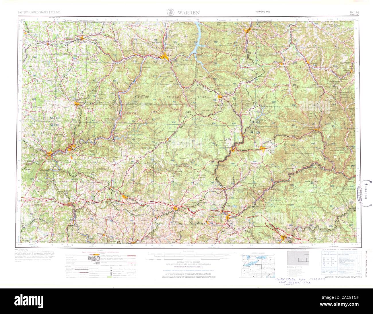 Warren pennsylvania map hi-res stock photography and images - Alamy