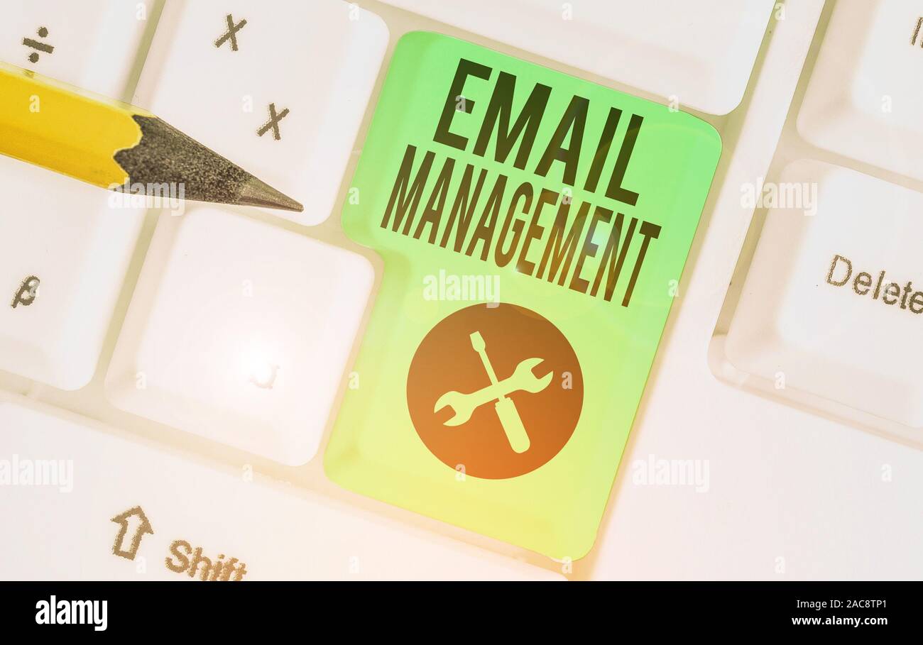 Conceptual hand writing showing Email Management. Concept meaning ...