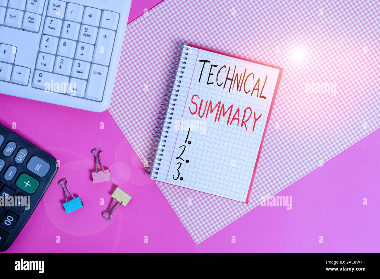 Handwriting text Technical Summary. Conceptual photo includes ...