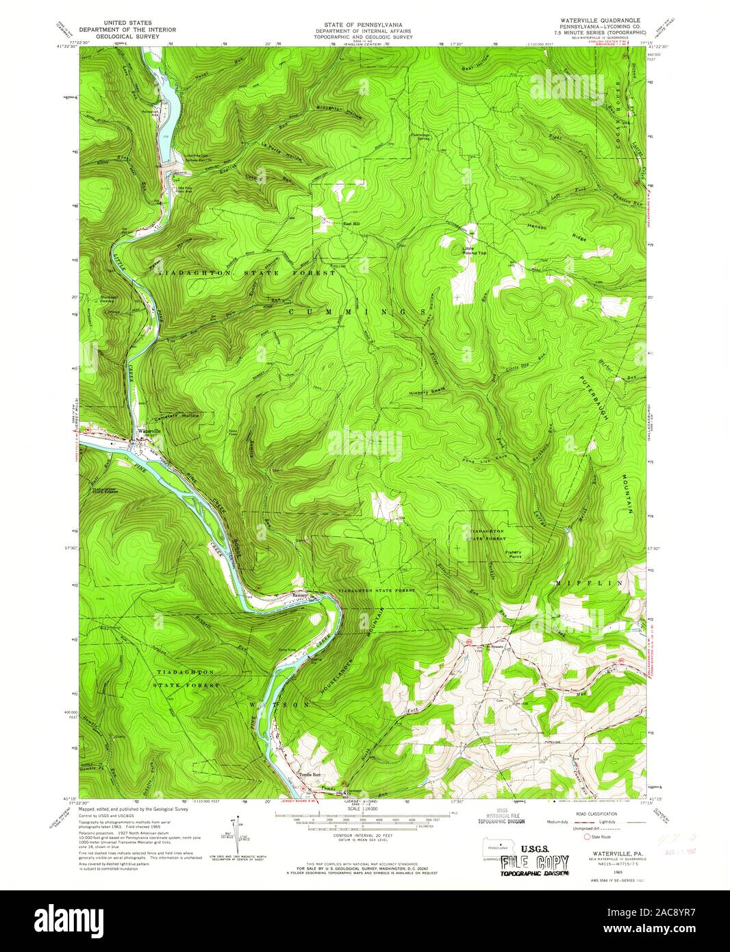 Map of waterville Cut Out Stock Images & Pictures - Alamy