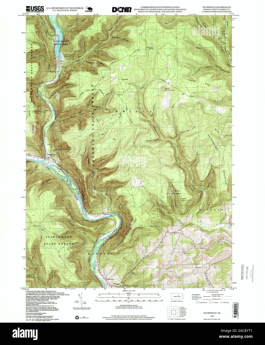 Map of waterville Cut Out Stock Images & Pictures - Alamy