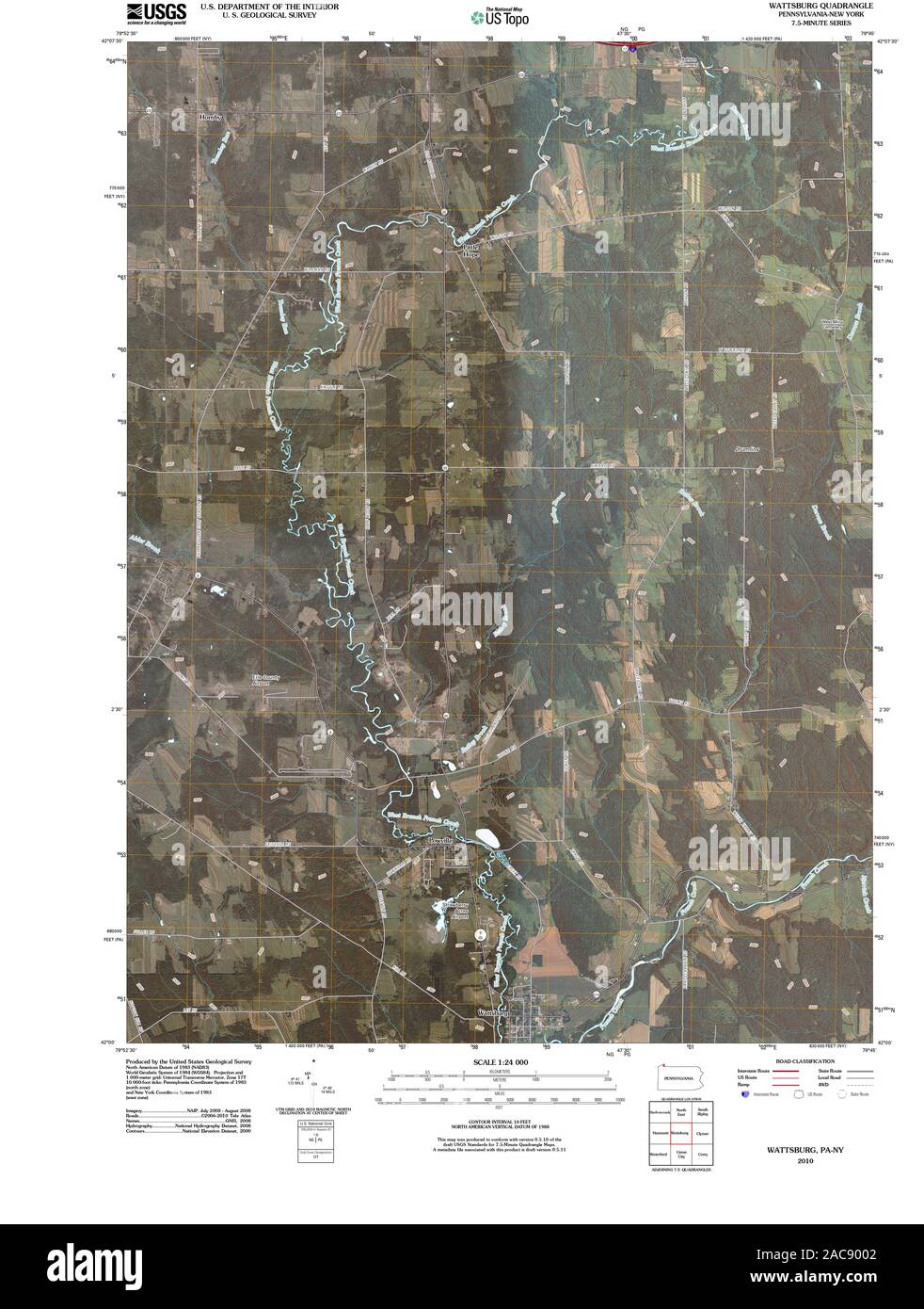 Wattsburg map Cut Out Stock Images & Pictures - Alamy