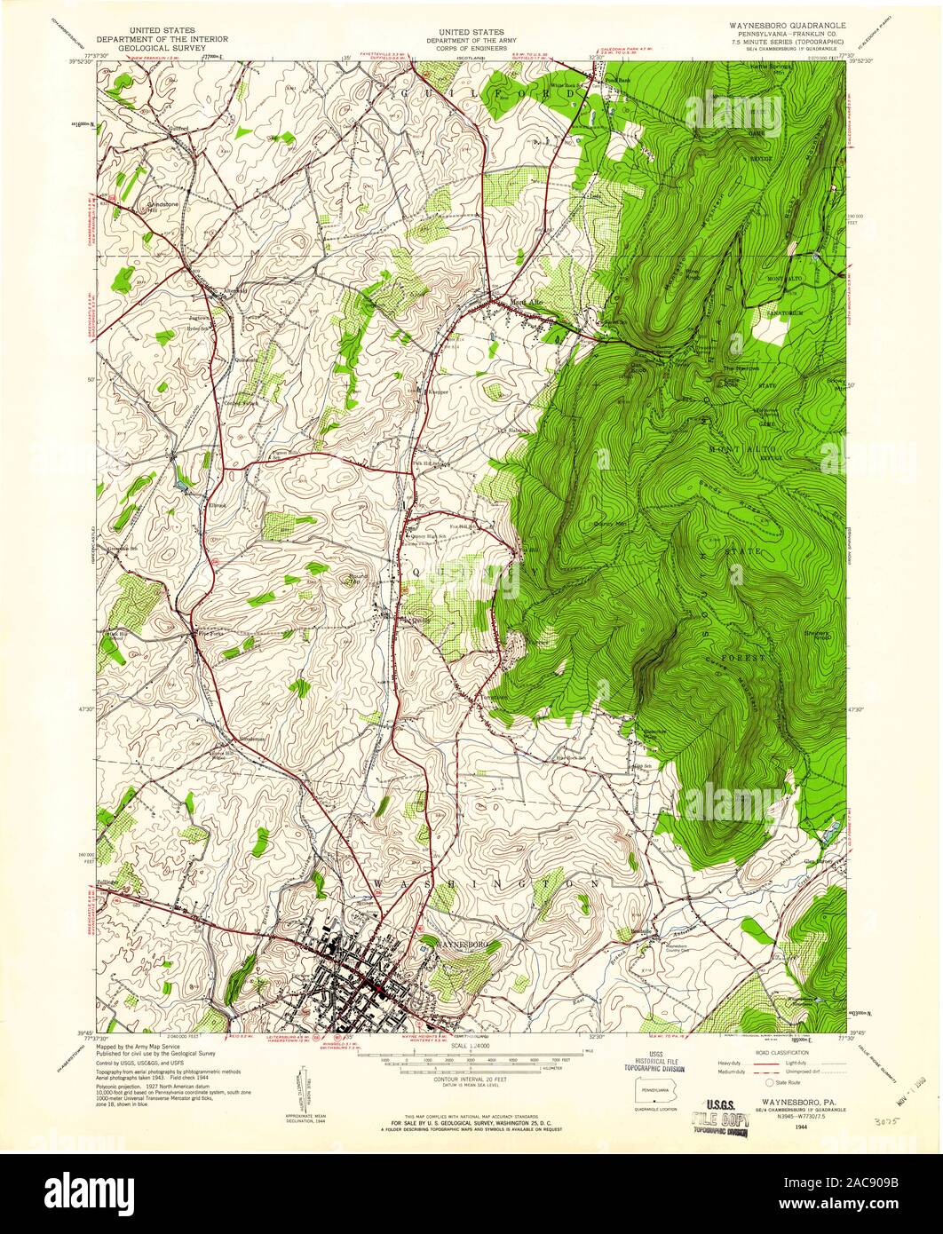 Waynesboro map hi-res stock photography and images - Alamy