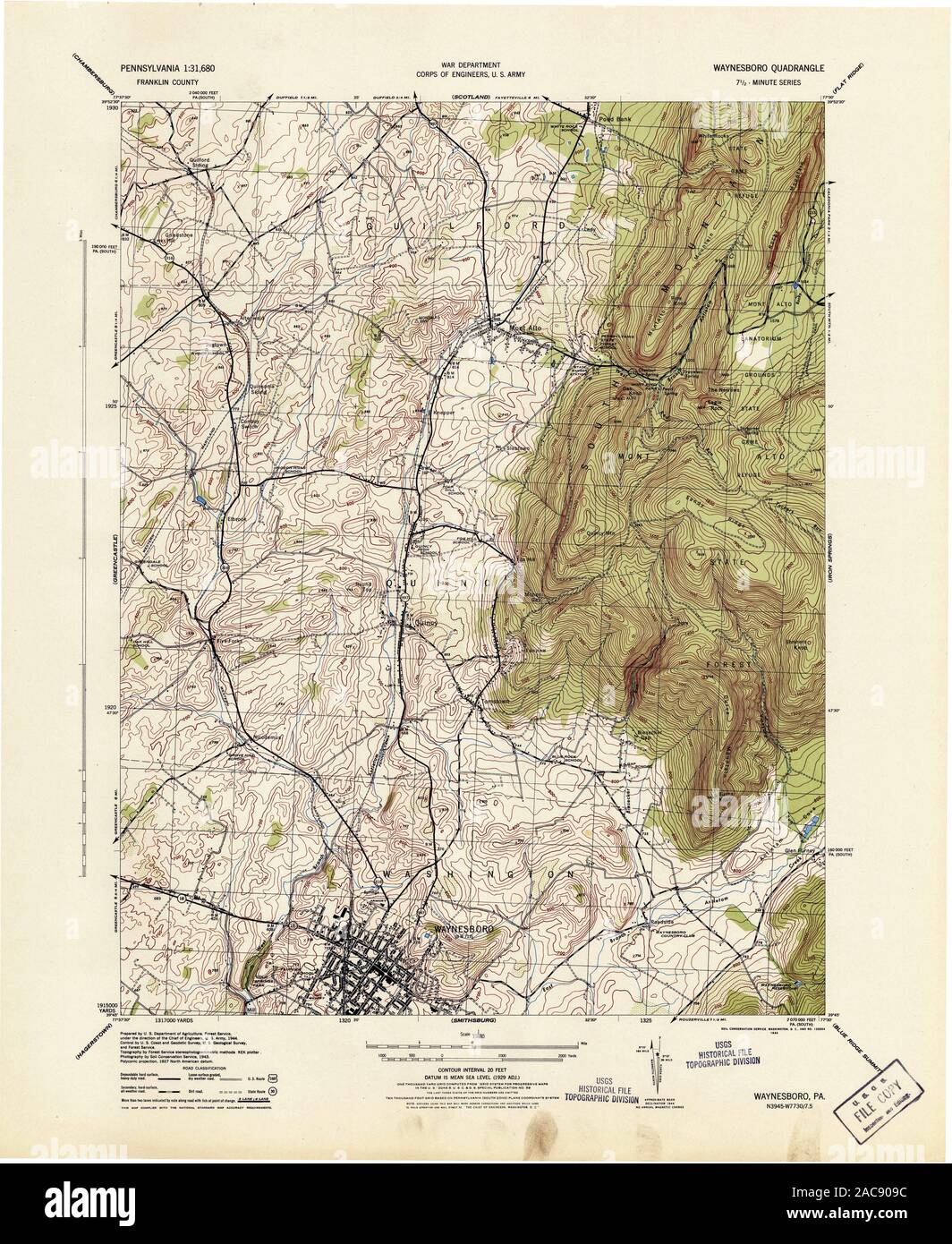 Waynesboro map hi-res stock photography and images - Alamy