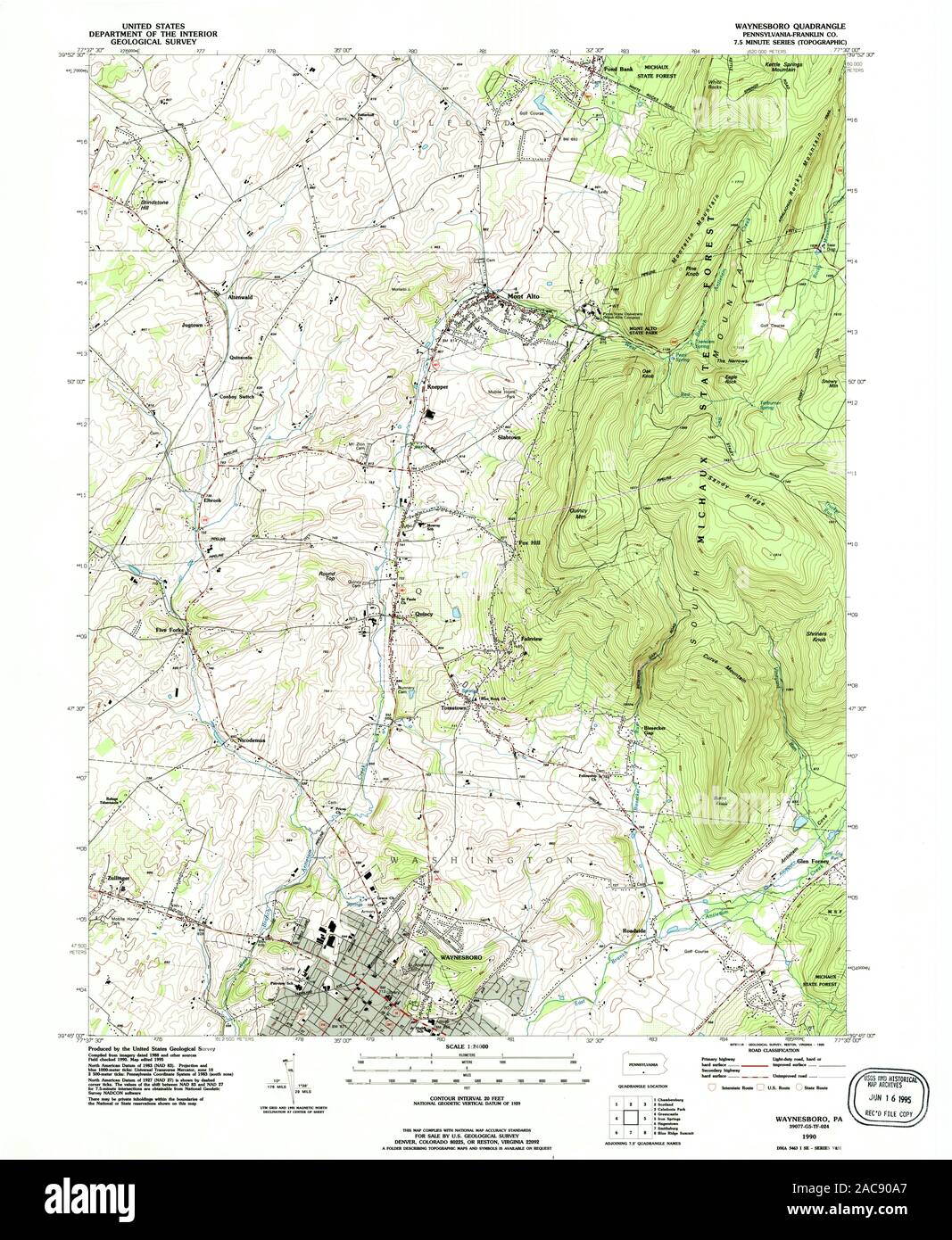 Waynesboro map hi-res stock photography and images - Alamy