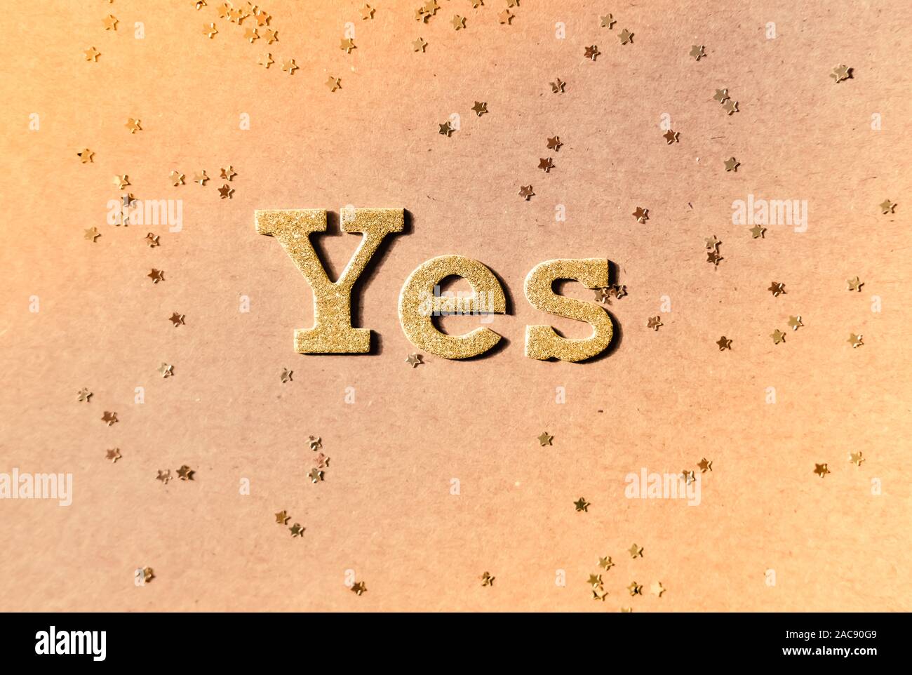 Word Yes background Stock Photo - Alamy
