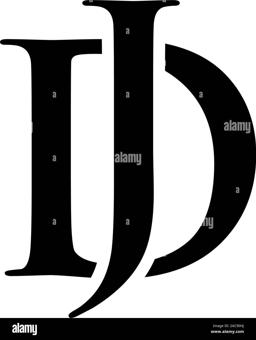 Initial dj vector vectors hi-res stock photography and images - Alamy