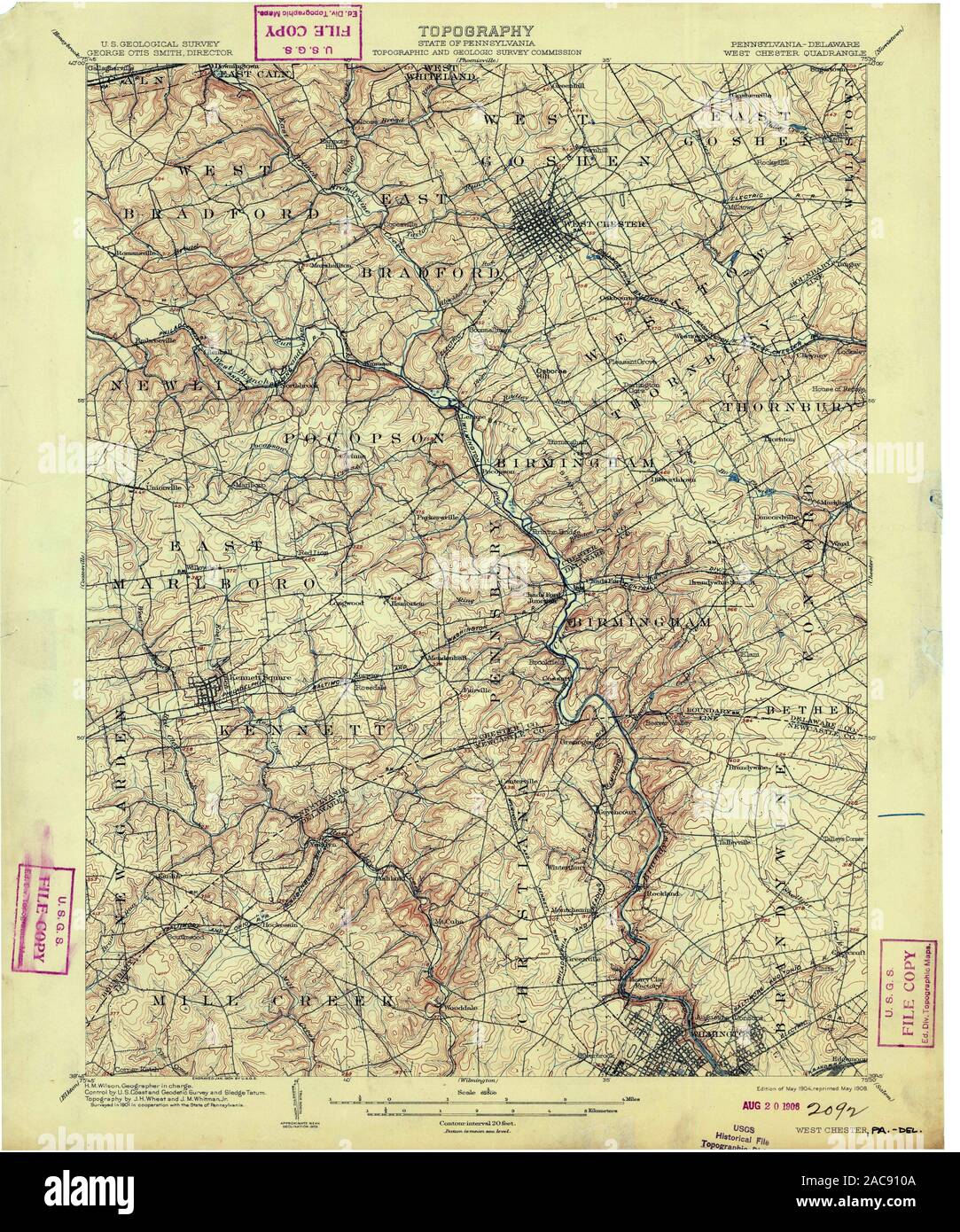 West chester pennsylvania map hi-res stock photography and images - Alamy