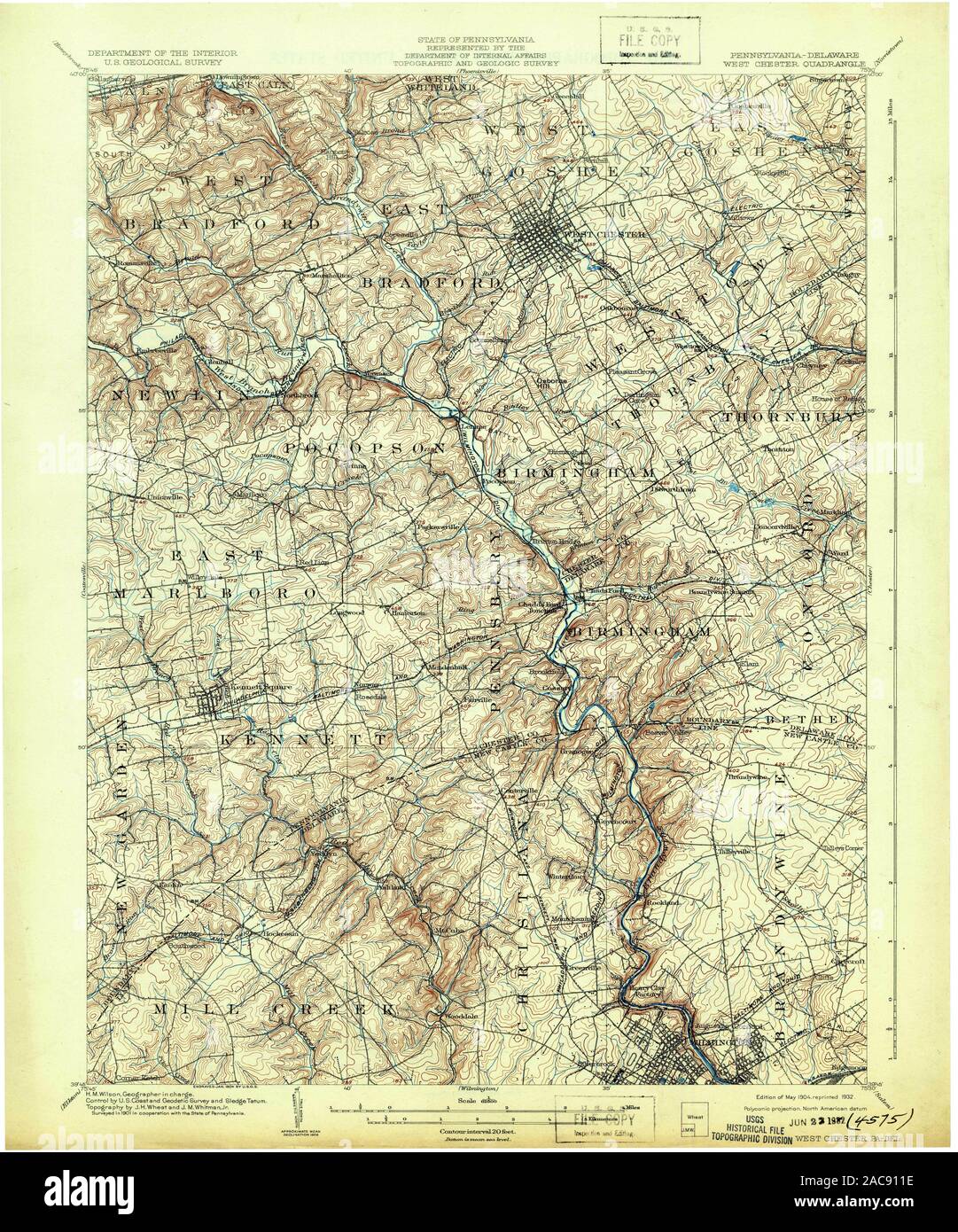 Map of west chester hi-res stock photography and images - Alamy