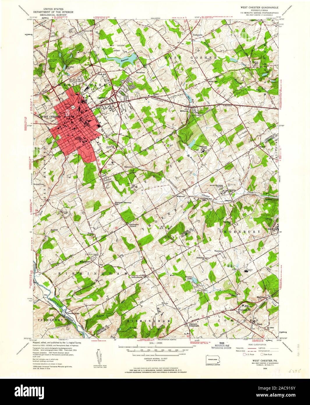 Map of west chester hi-res stock photography and images - Alamy
