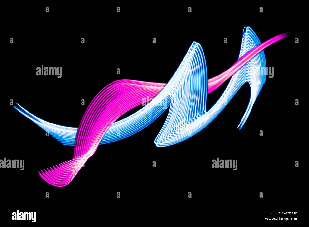 Abstract background with horizontal and vertical disruptions of blue ...