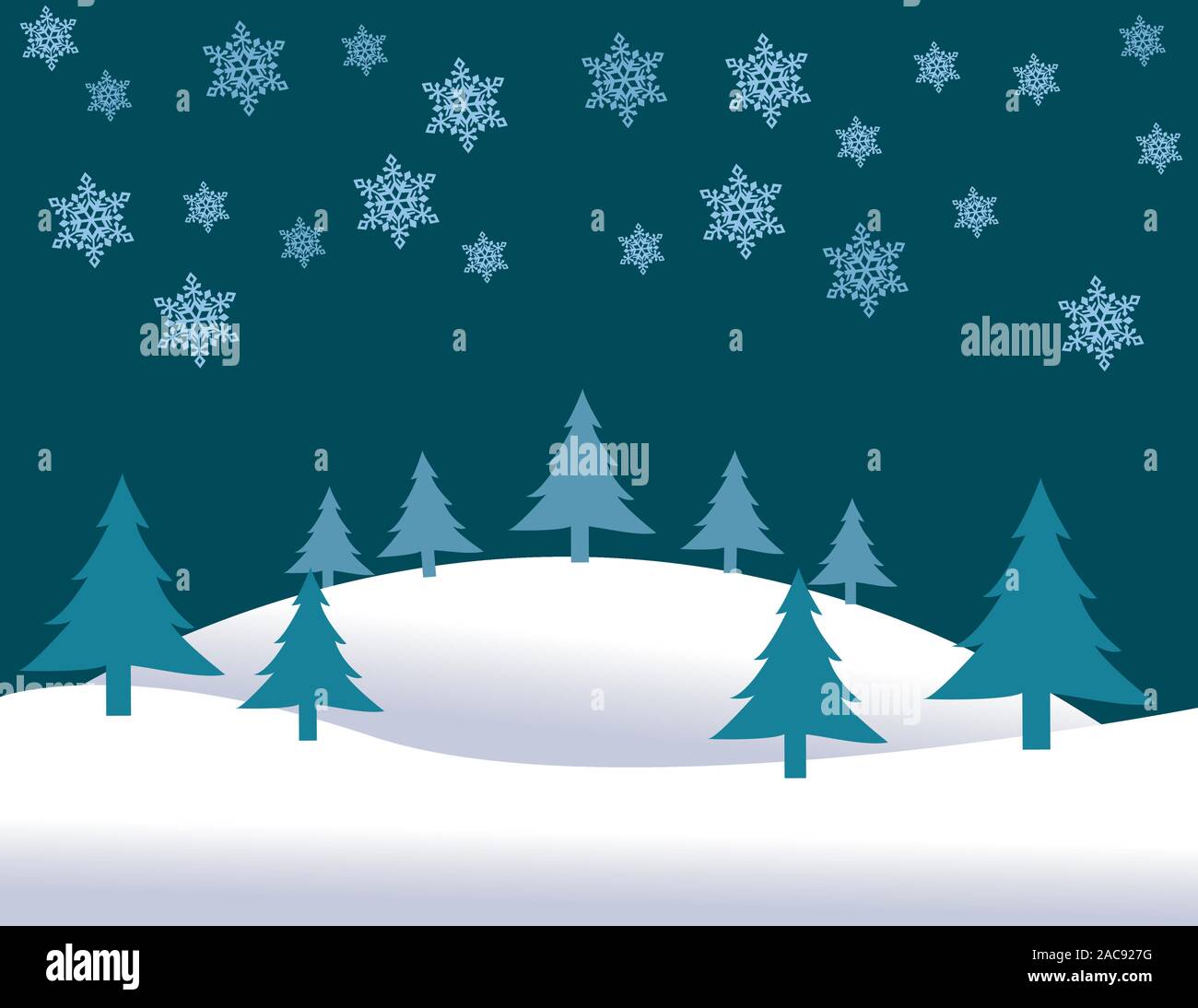 Christmas Landscape vector illustration Stock Vector Image & Art - Alamy