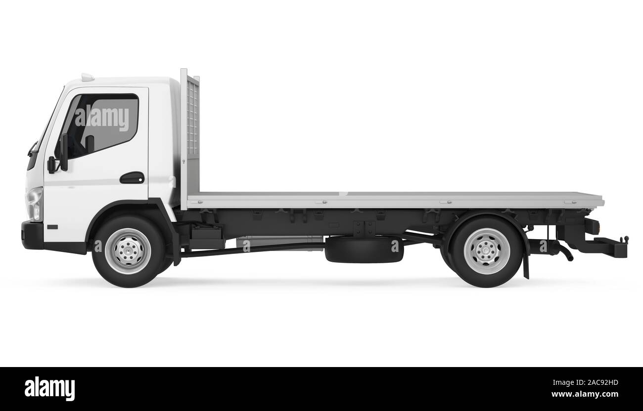 Flatbed Truck Isolated Stock Photo - Alamy