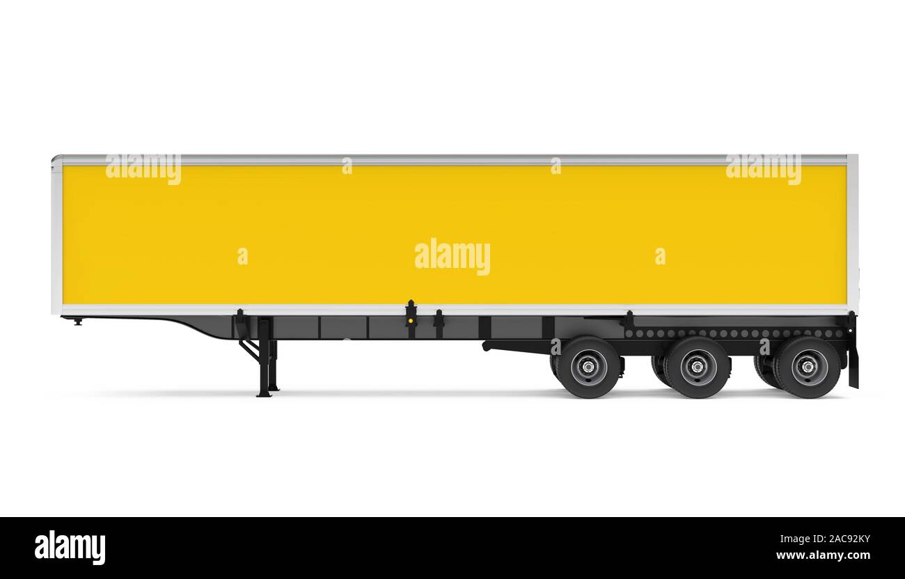 Semi-Trailer Box Isolated Stock Photo - Alamy