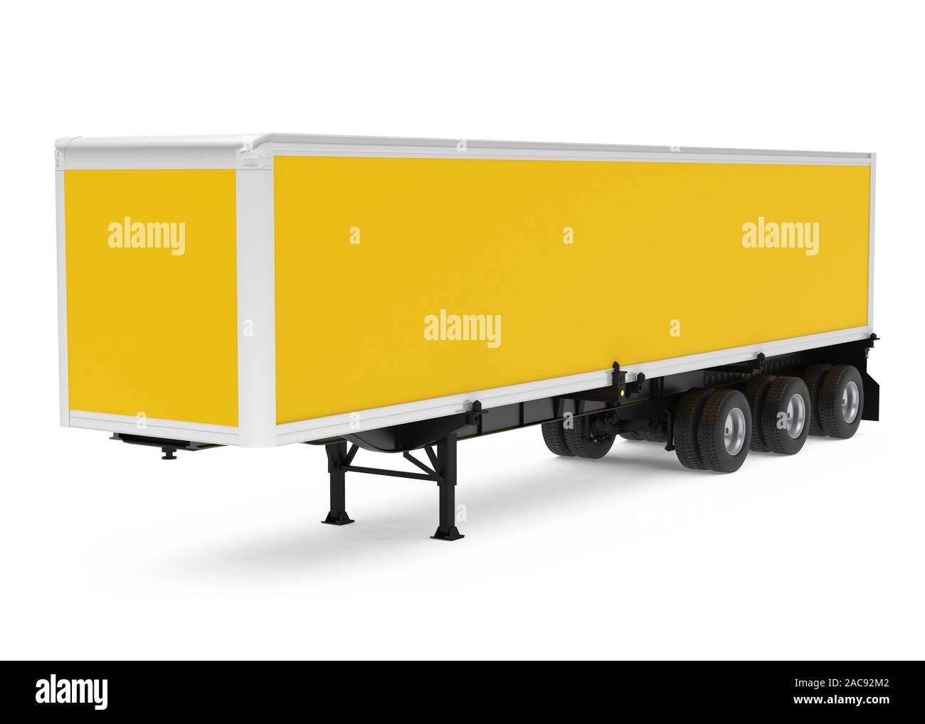 Semi-Trailer Box Isolated Stock Photo - Alamy