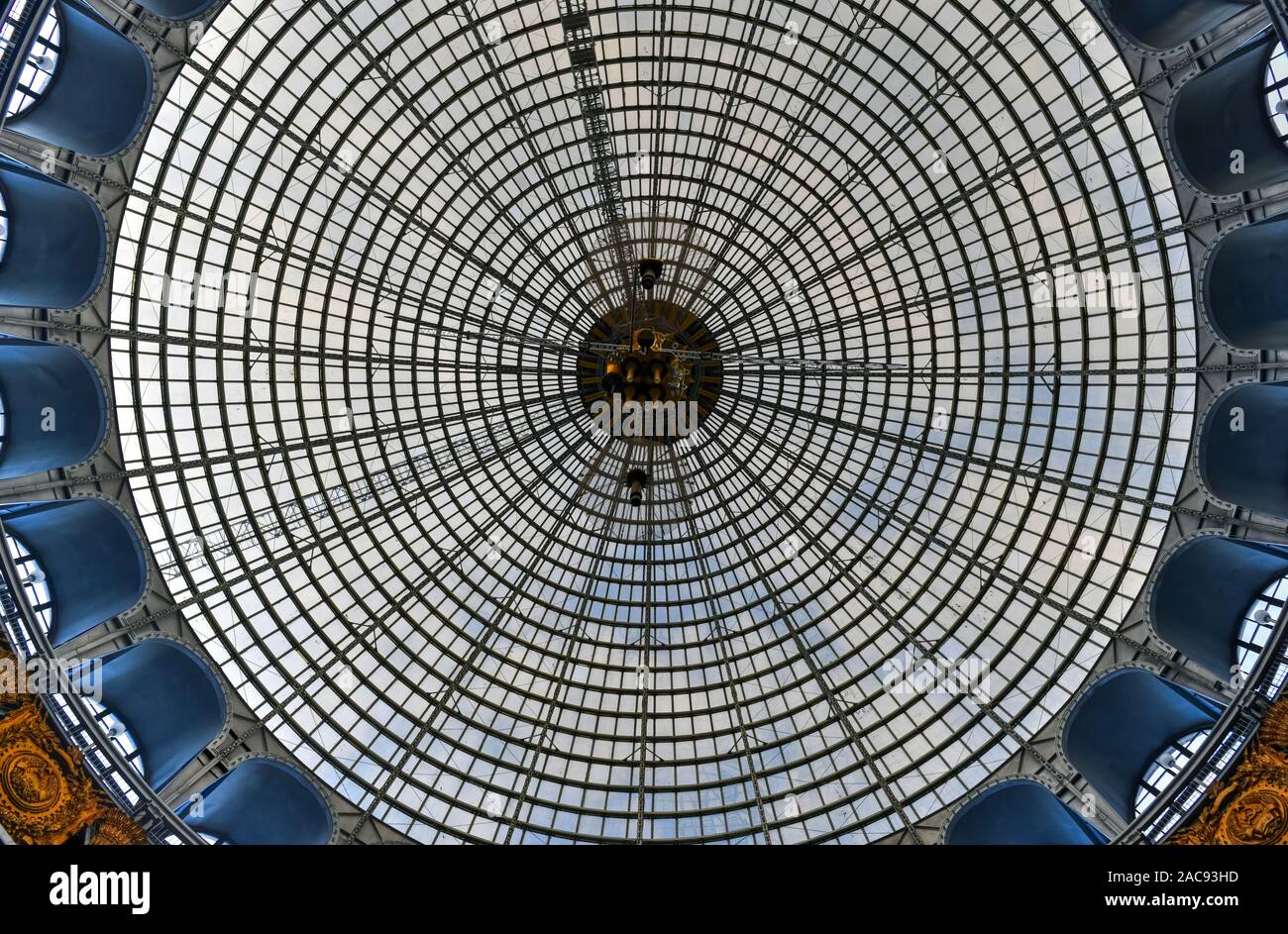 Moscow, Russia - July 26, 2019: Space pavilion (Cosmos) at VDNH. Modern ...