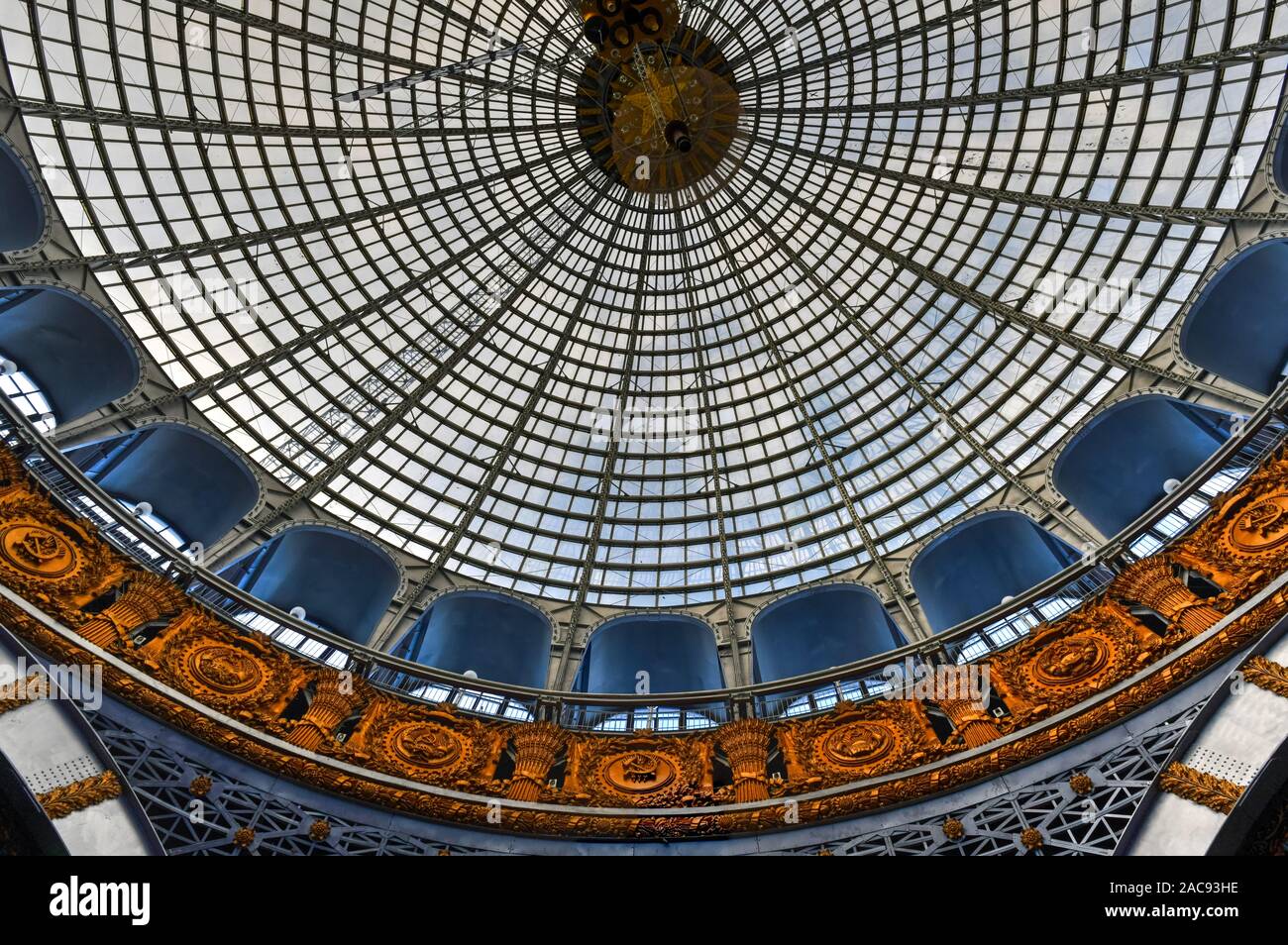 Moscow, Russia - July 26, 2019: Space pavilion (Cosmos) at VDNH. Modern ...