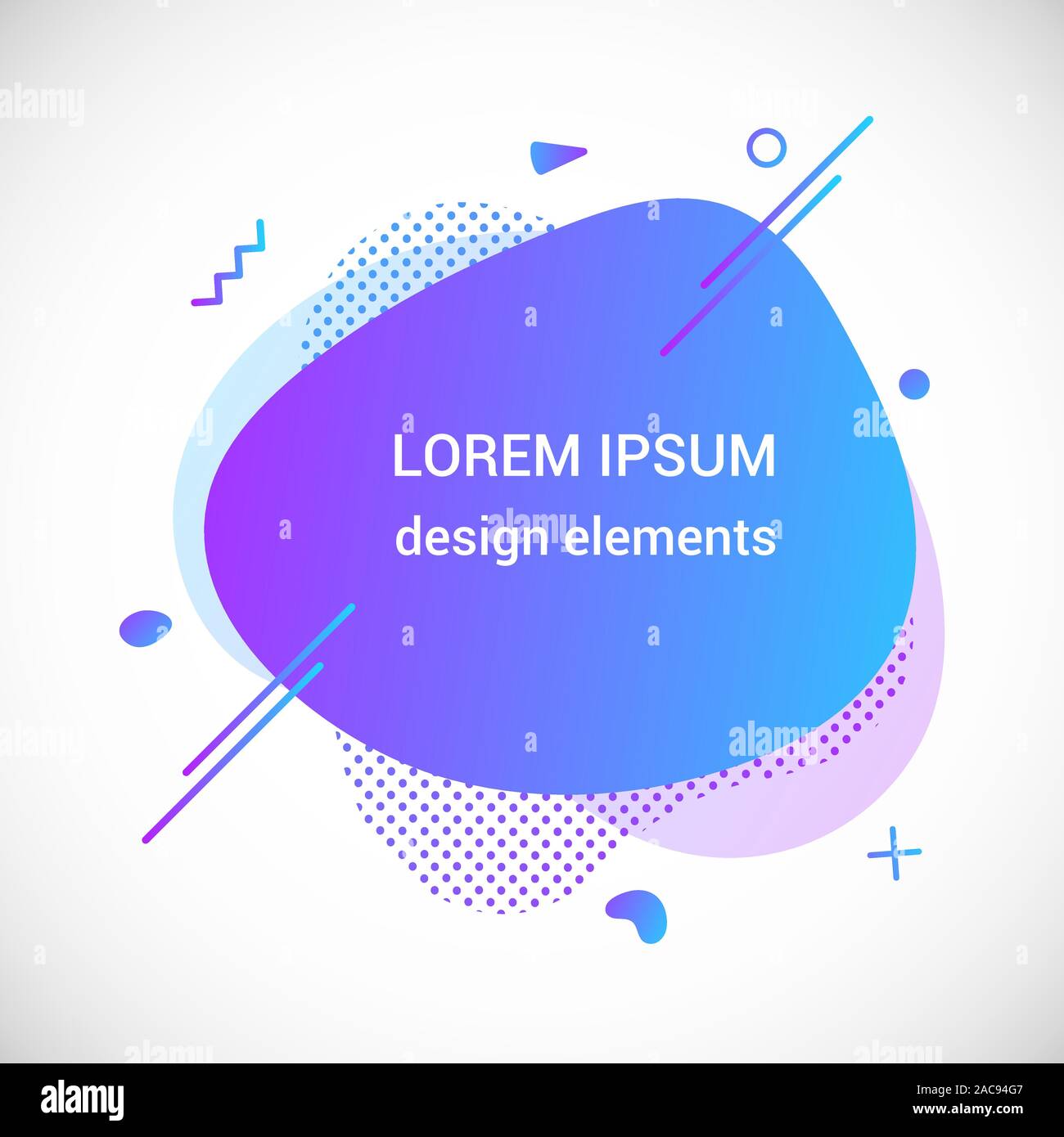 Modern liquid abstract element graphic gradient flat style design fluid vector colorful ...