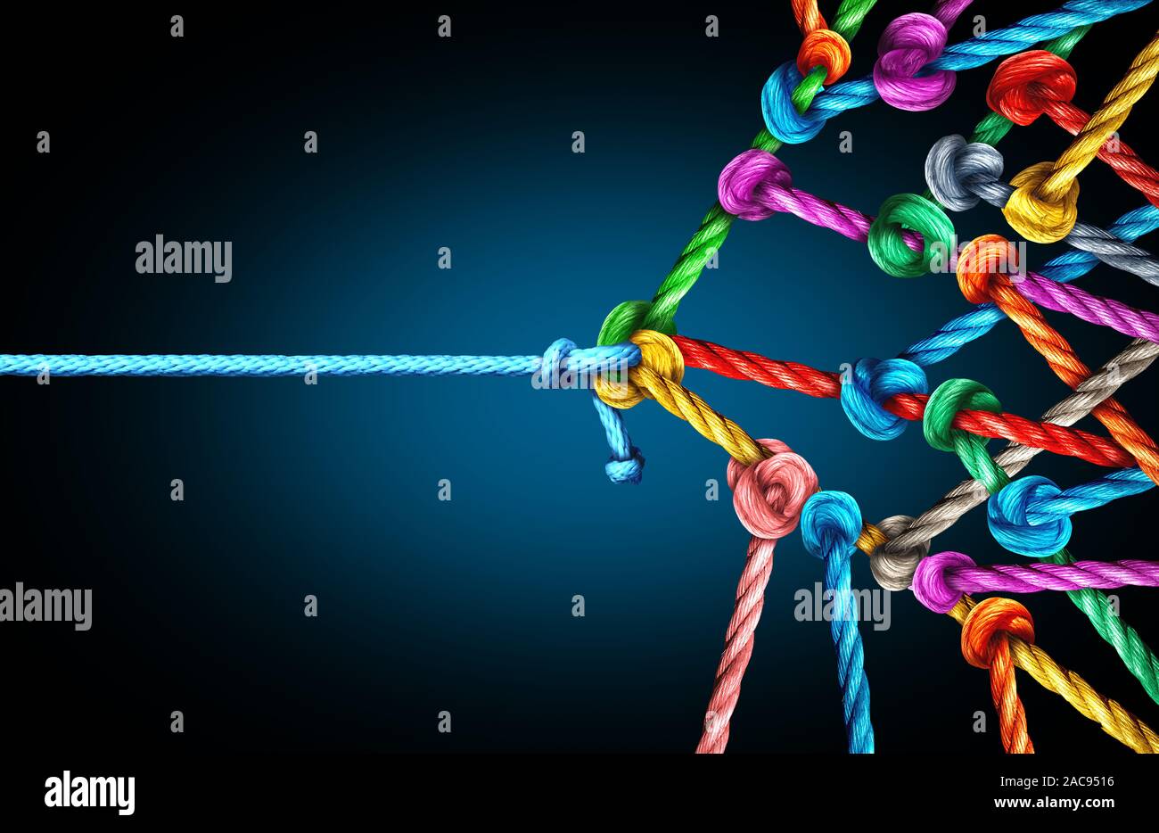 Many against one business concept as one underdog single rope pulling ...