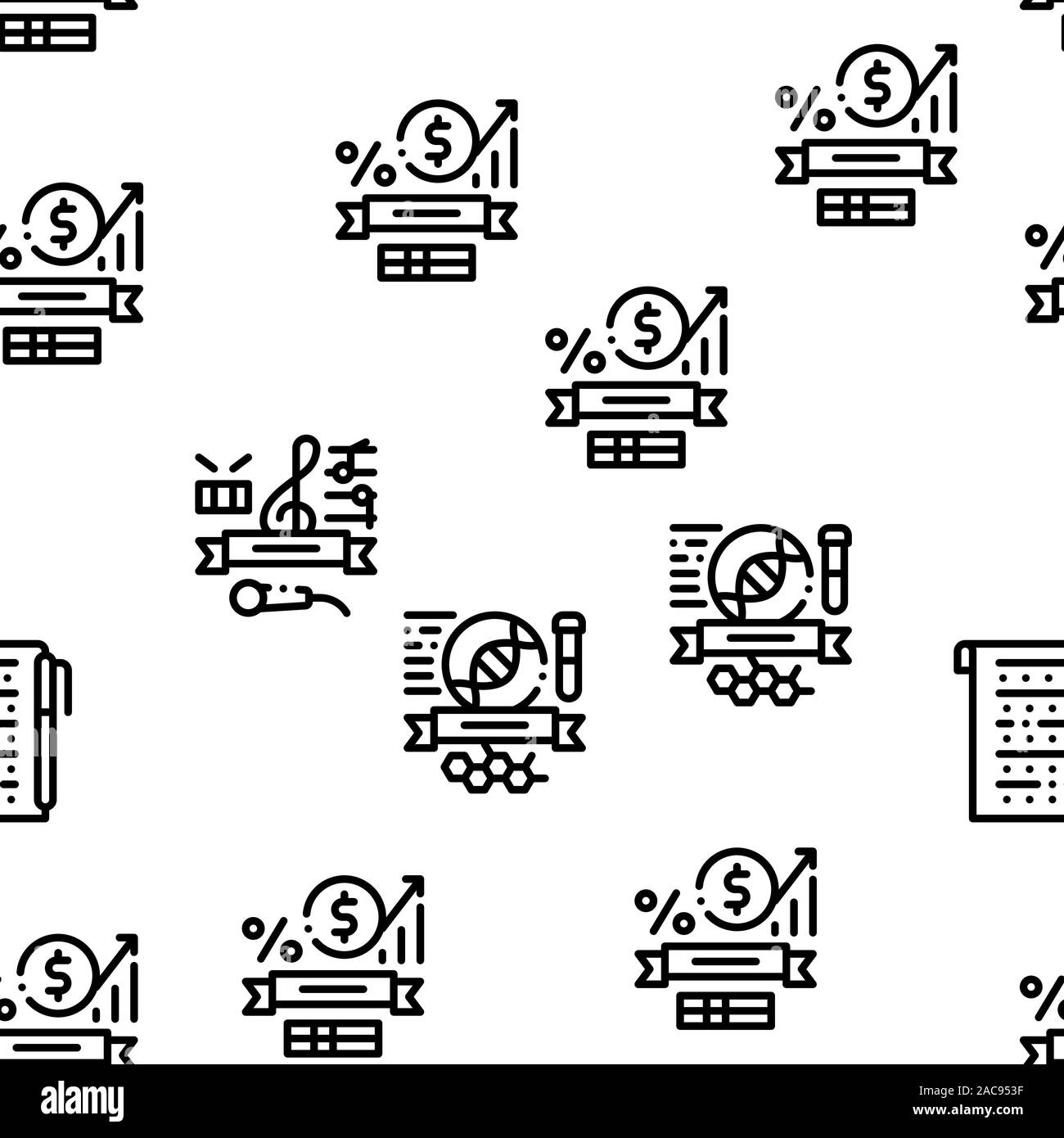 Academy Educational Seamless Pattern Vector Stock Vector Image & Art ...