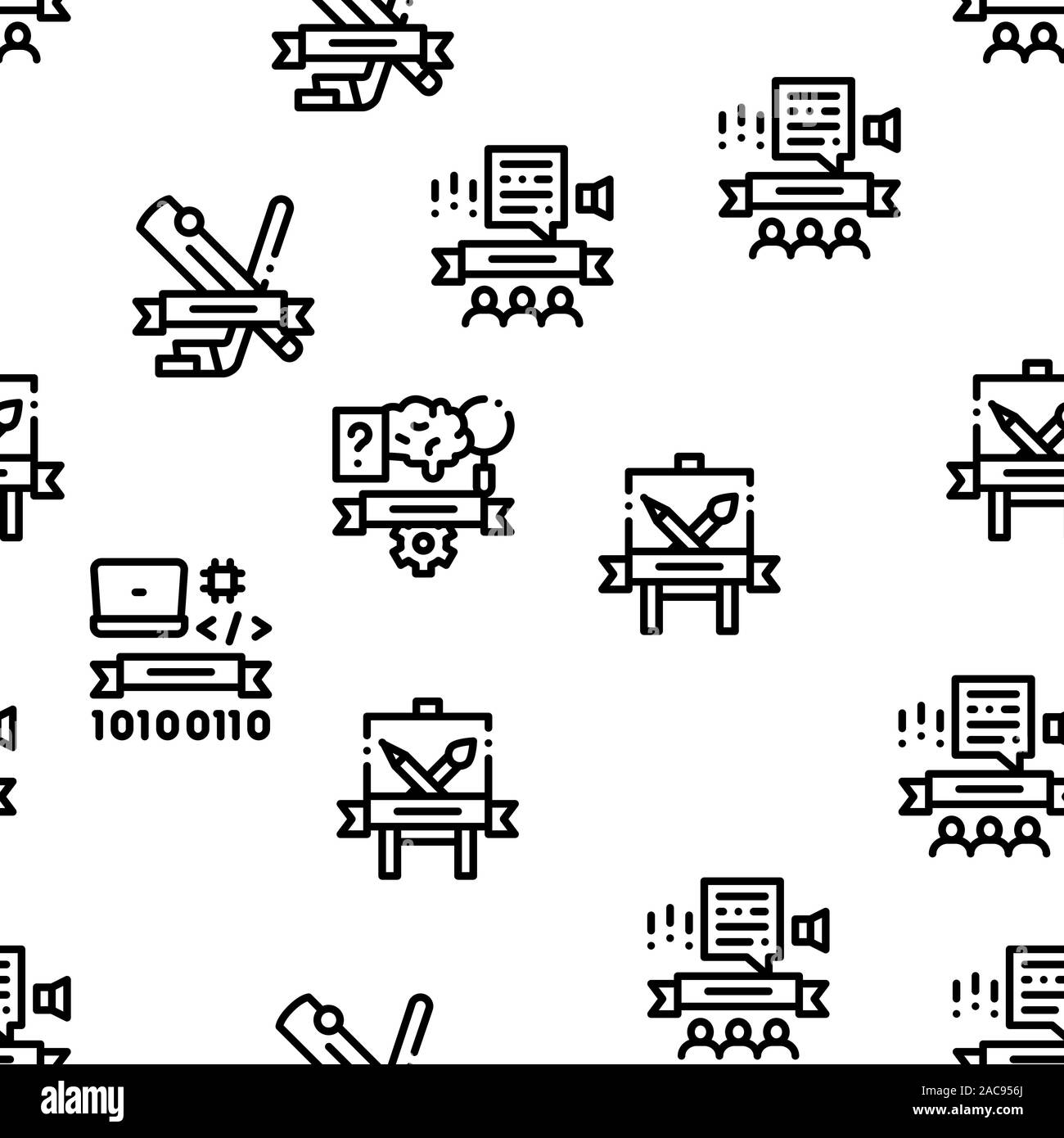 Academy Educational Seamless Pattern Vector Stock Vector Image & Art ...