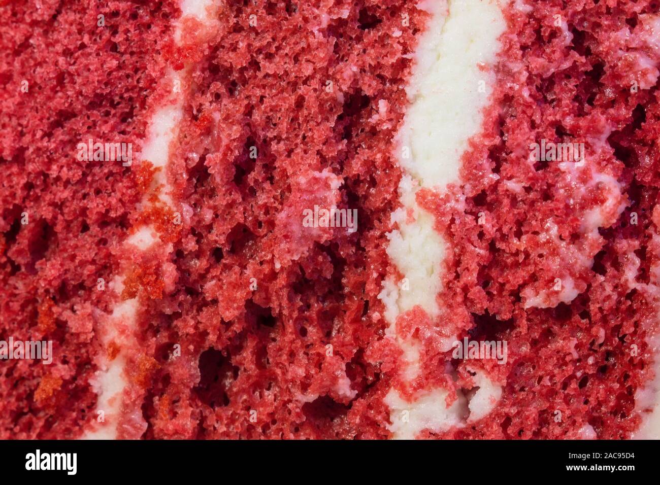 cake red velvet close-up, background texture. Dessert macro Stock Photo ...