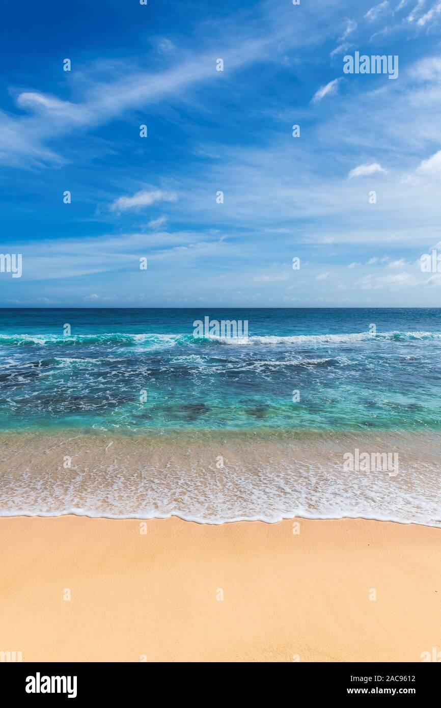 Tropical sandy beach background Stock Photo - Alamy