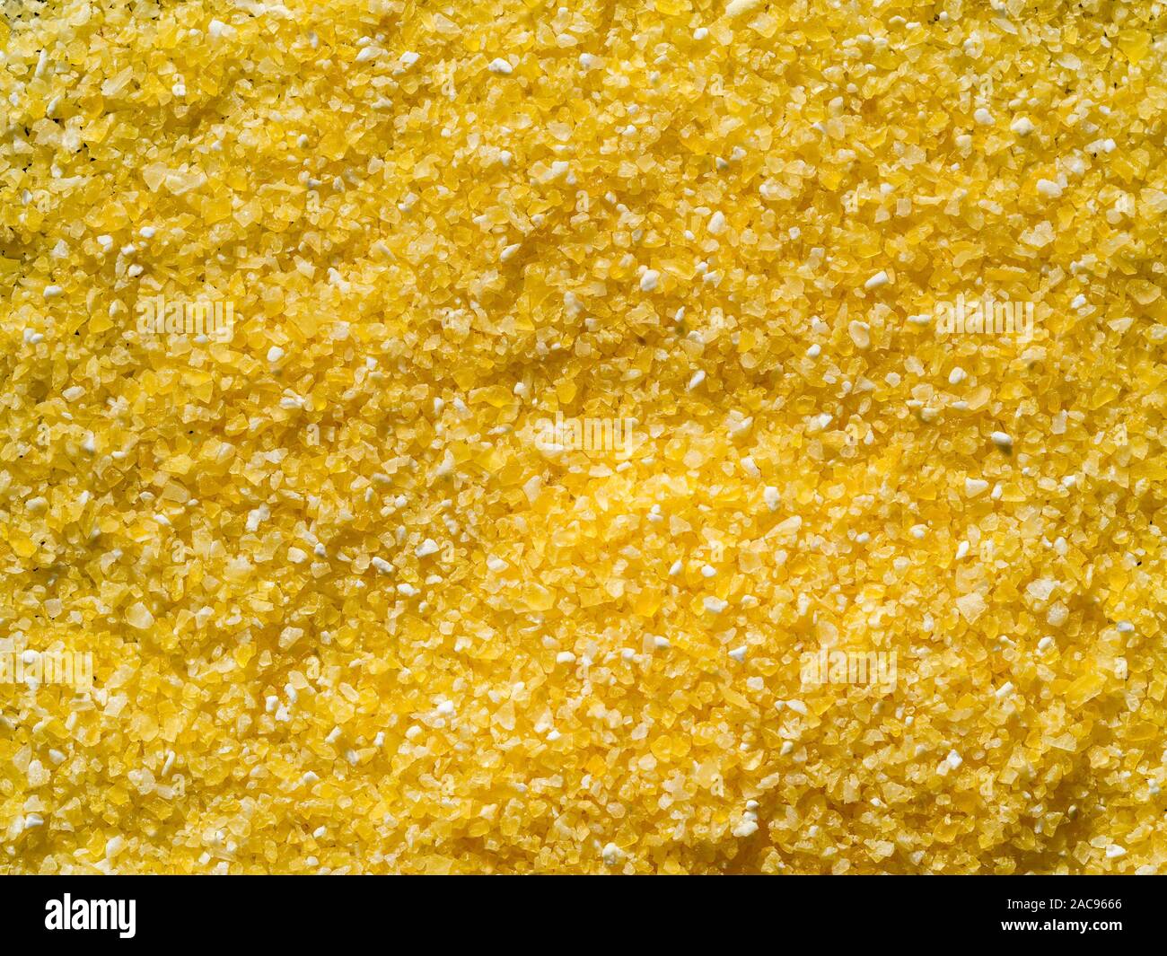raw dry grains polenta, close-up, top view Stock Photo - Alamy