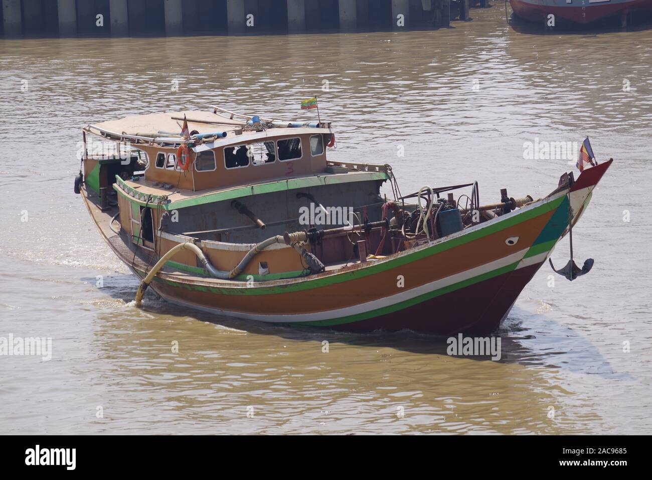 Yangon River, Myanmar Burma, Rangoon, Yangon Stock Photo - Alamy