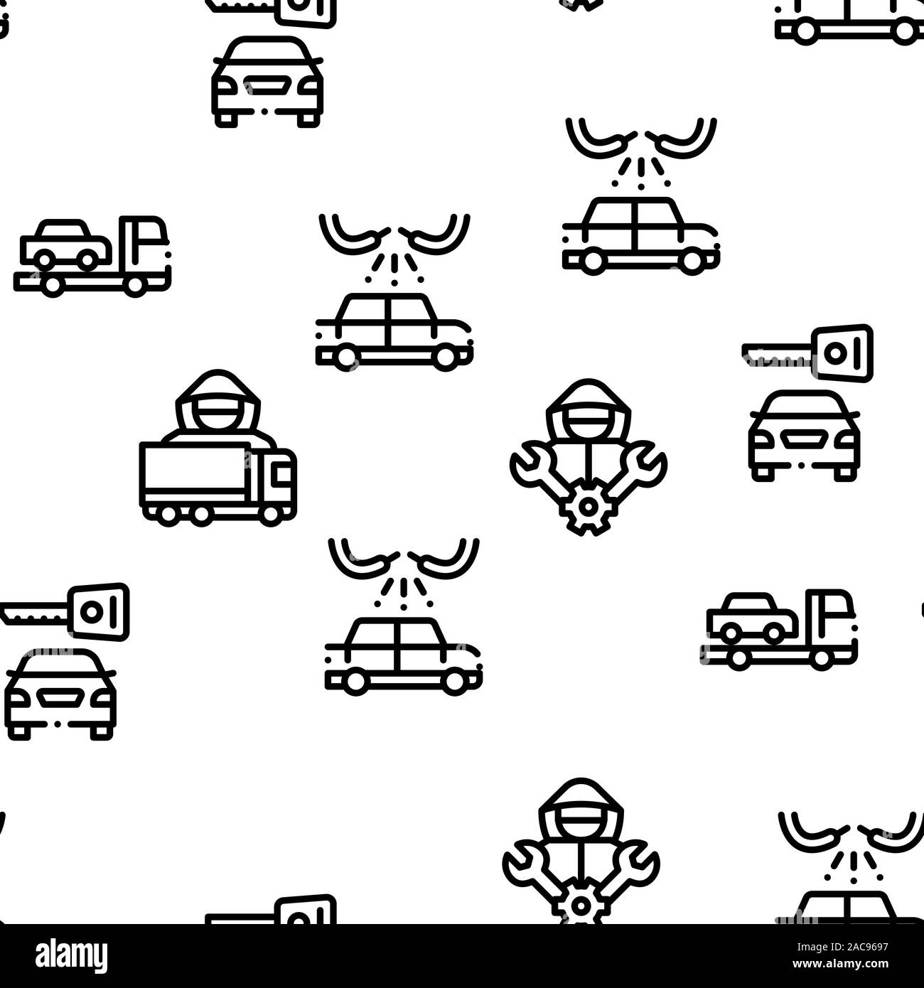 Car Theft Seamless Pattern Vector Stock Vector Image & Art - Alamy
