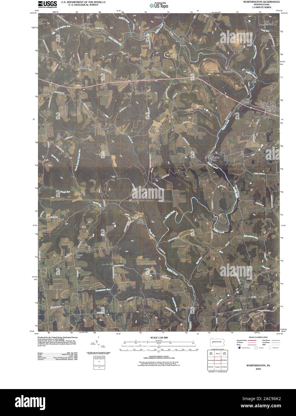 Worthington map hi-res stock photography and images - Alamy