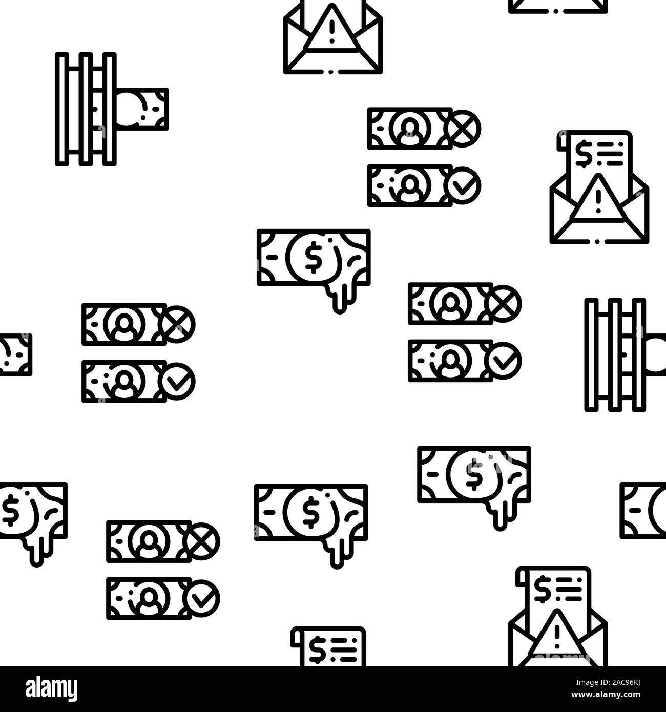 Fake Money Seamless Pattern Vector Stock Vector Image & Art - Alamy