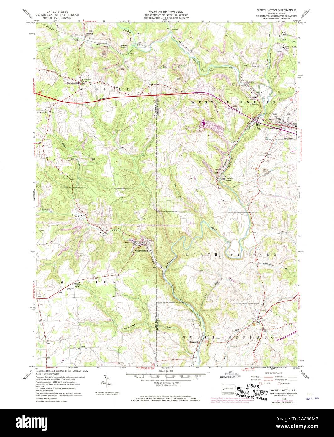 Worthington map hi-res stock photography and images - Alamy